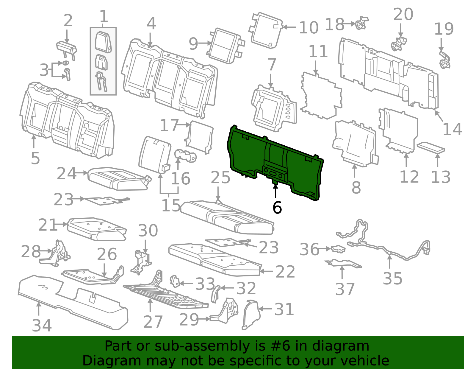 2019-2025 GM Seat Back Frame 84516959 | Capital Chevy Parts