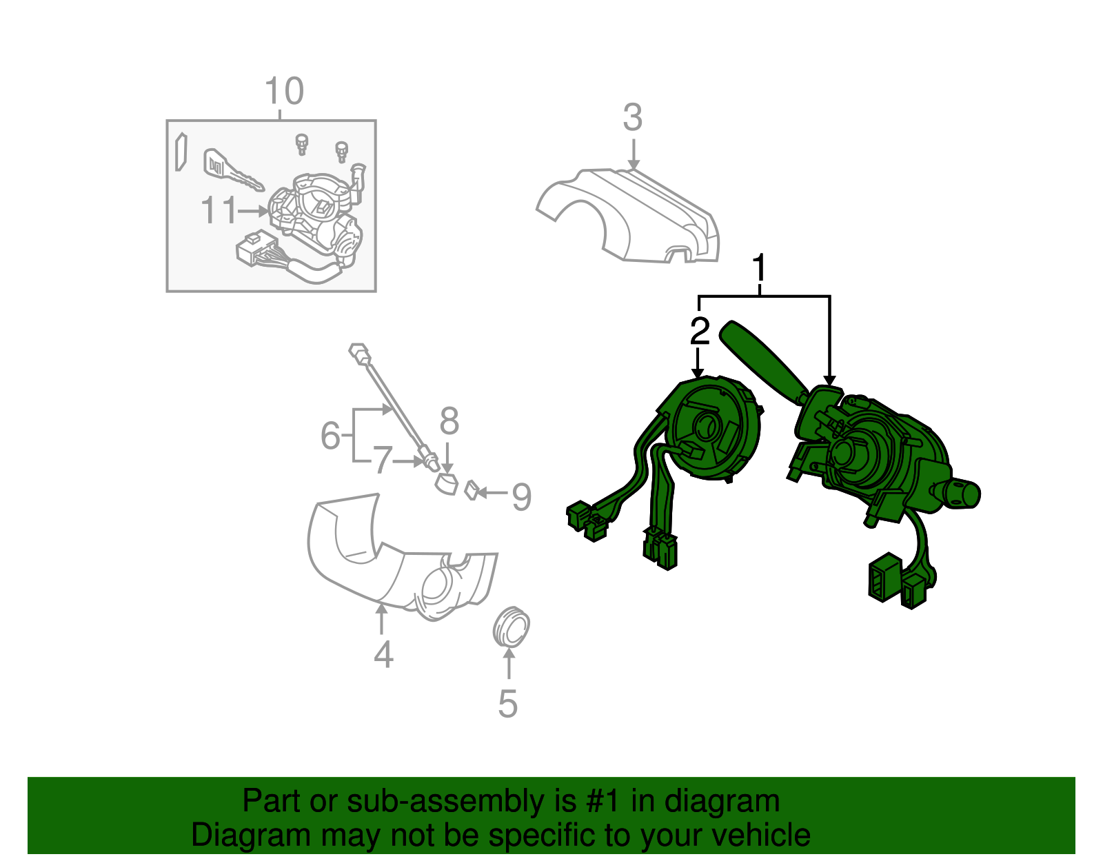 2002-2005 Kia Sedona Combination Switch 0K58W-66120 | TascaParts.com