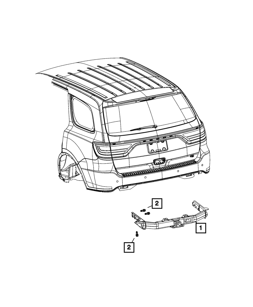 52124606AF - Sturdy Trailer Hitch 2011-2026 Mopar | The Official Mopar ...