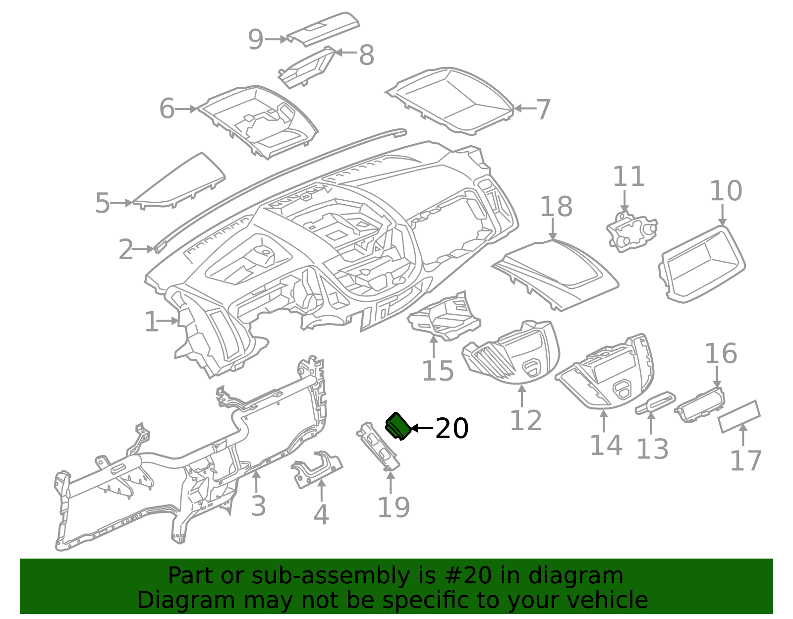 2015-2022 Ford | Trim Molding Cap | BK2Z-19K357-AB | Walls' Ford Parts