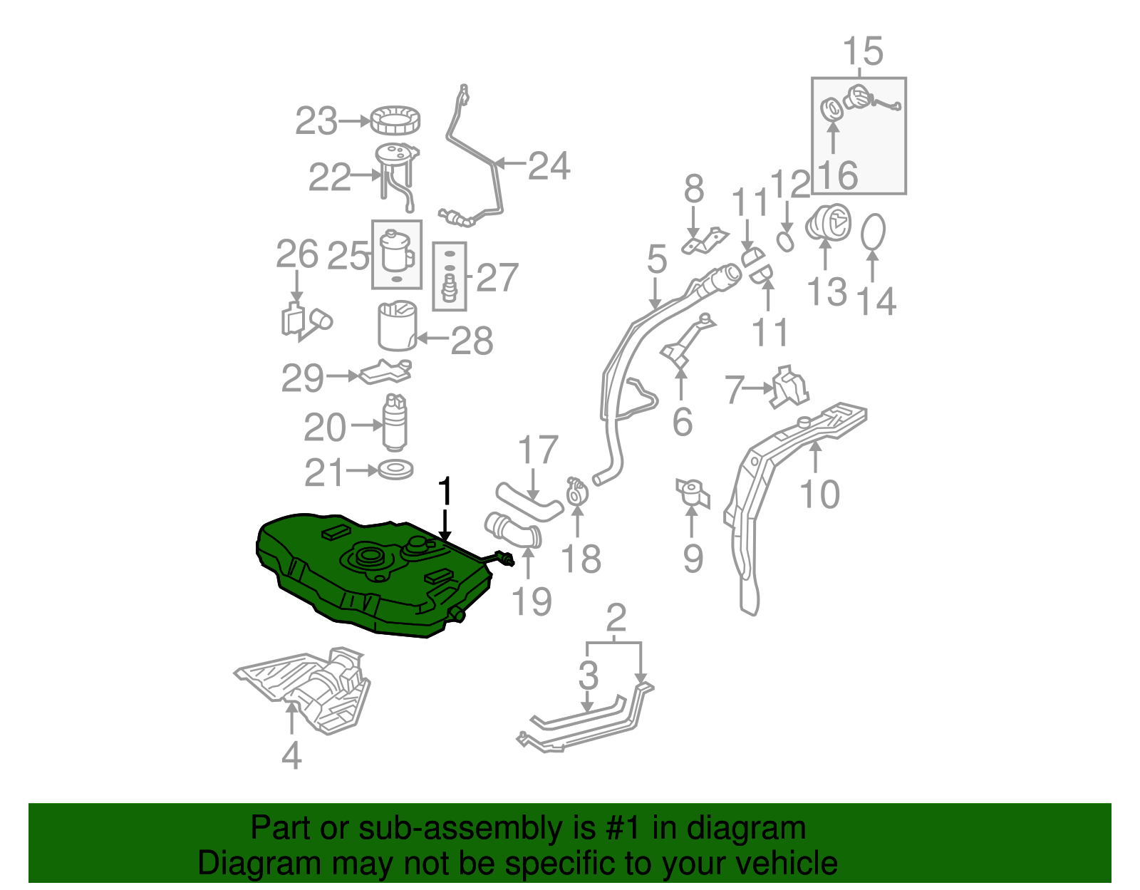2005-2008 Toyota Fuel Tank 77001-02490 | OEM Parts Online