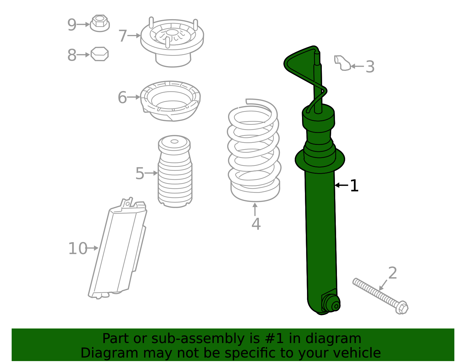 33527850118 - 2014-2018 BMW M6 Suspension Shock Absorber (33-52-7-850 ...