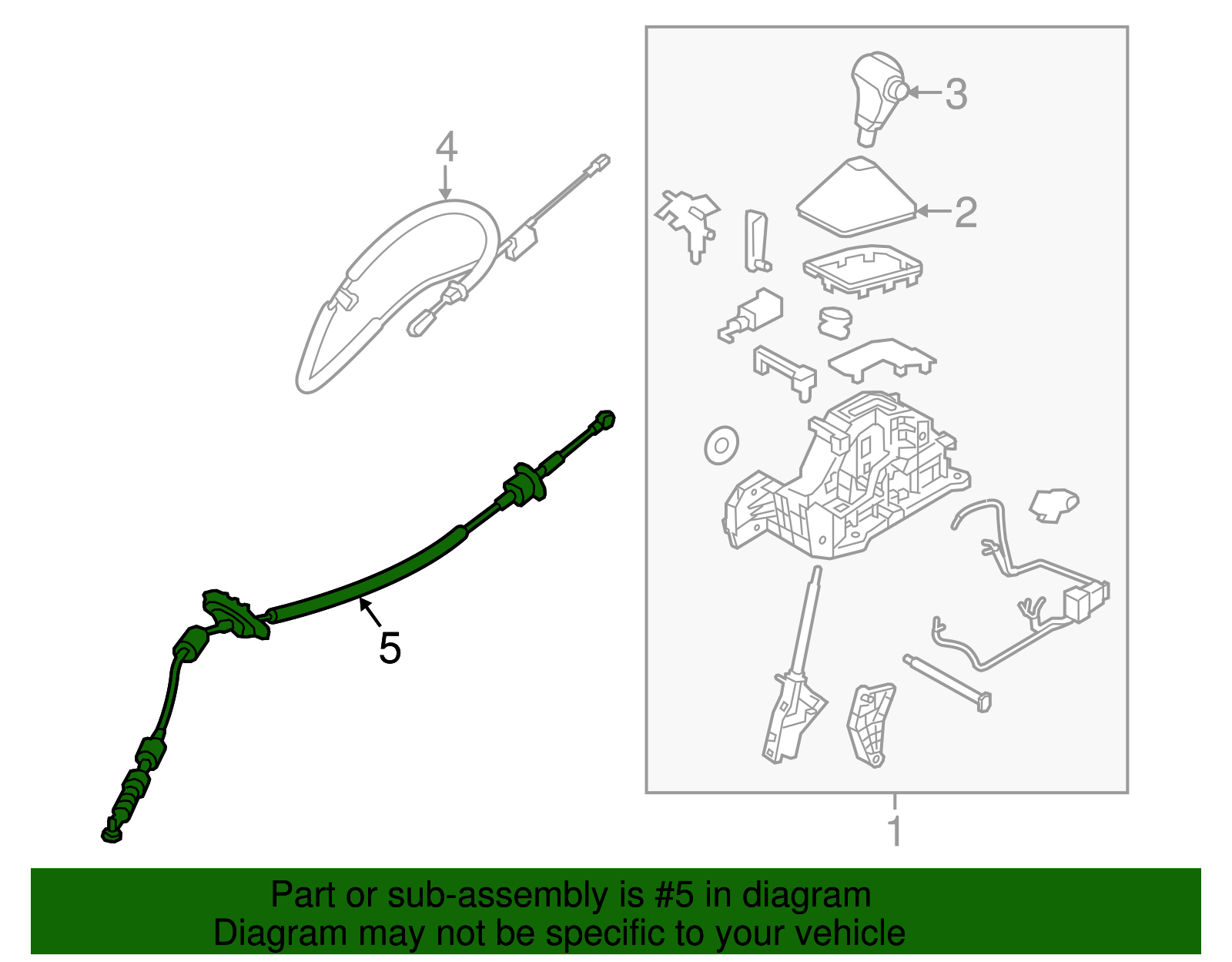 46790-1W200 - Control Cable 2012-2017 Kia Rio | Kia.Parts Store