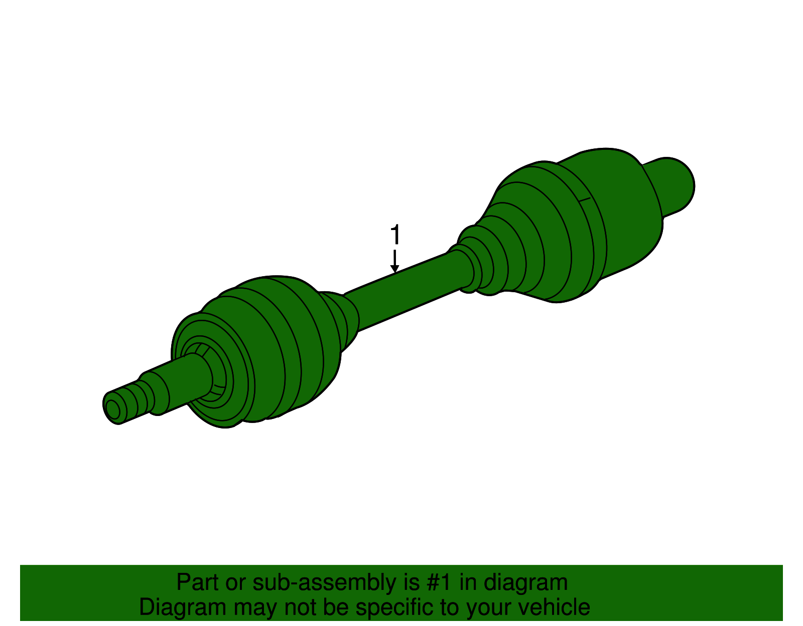 2018-2025 GM Front Driver Side Half-Shaft 85103942 GM | GMPartsDirect.com