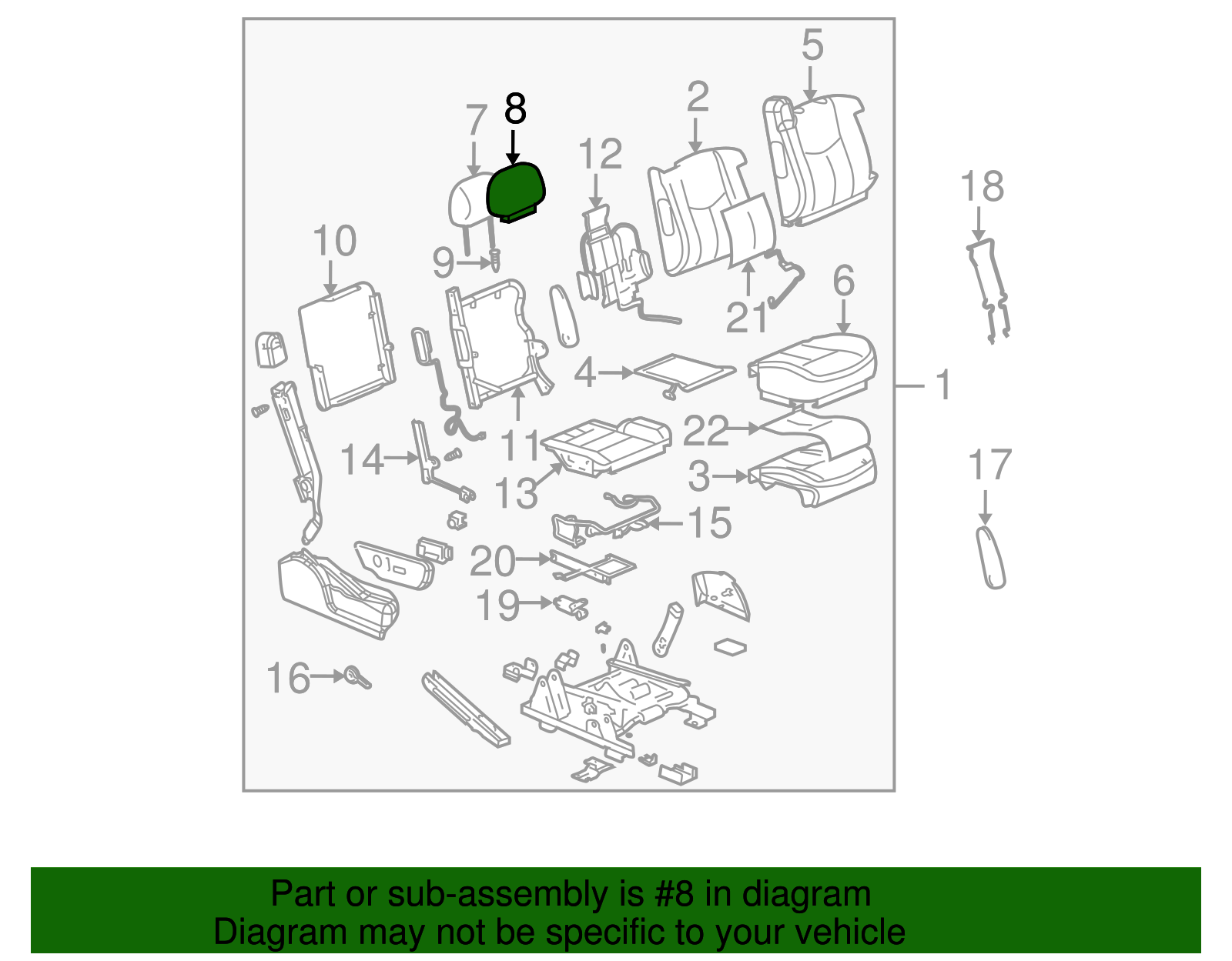 89044893 - 2003-2007 GM - Headrest Cover | Partners Chevy