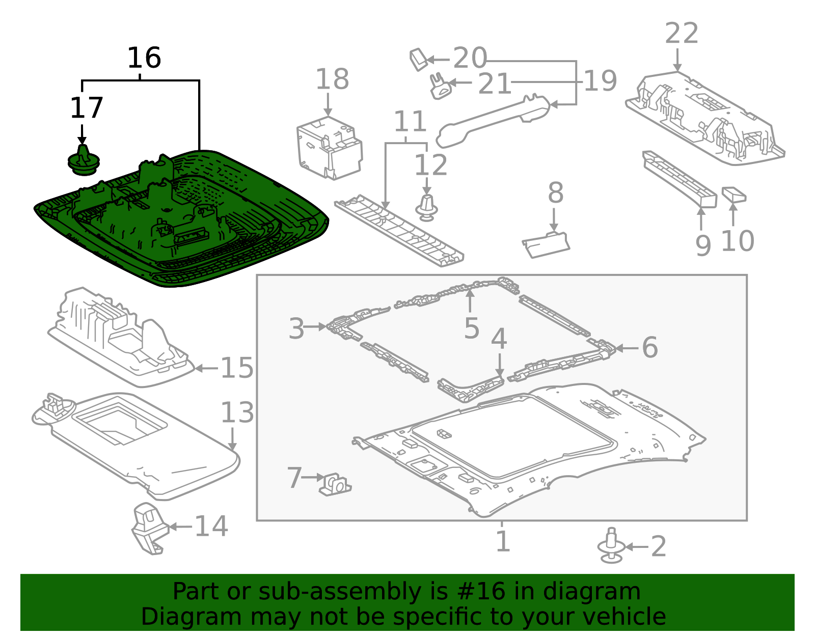 2023-2025 Toyota Map Lamp Assembly 81260-47770 | Toyota Parts Center