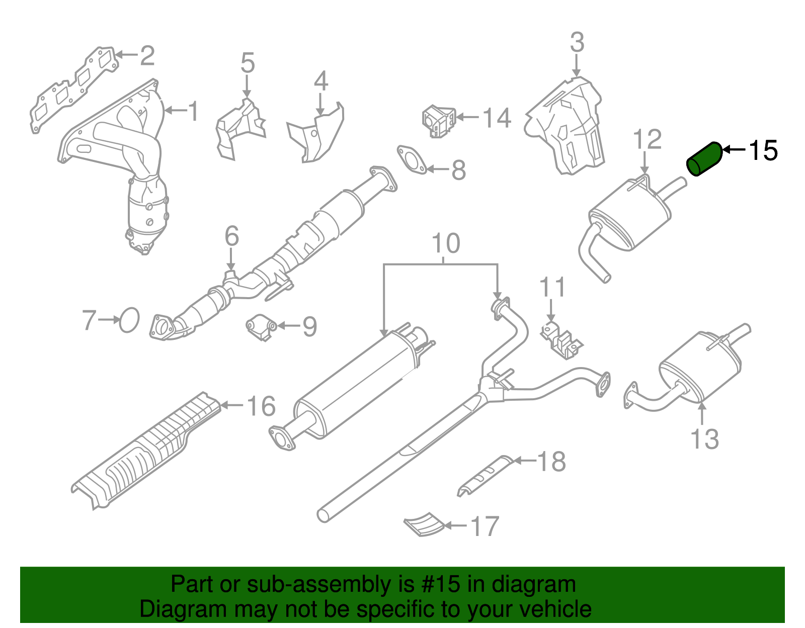 2007-2018 Nissan Altima Tailpipe Extension 20080-JA00A | Hoffman Nissan ...