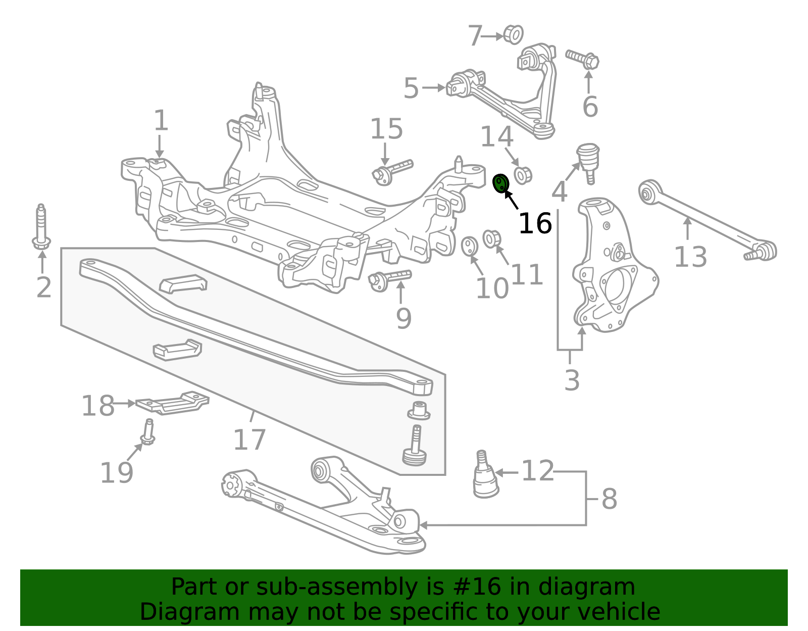 11611491 - High-Quality Rear Suspension Link Adjuster Cam for 2014-2019 ...