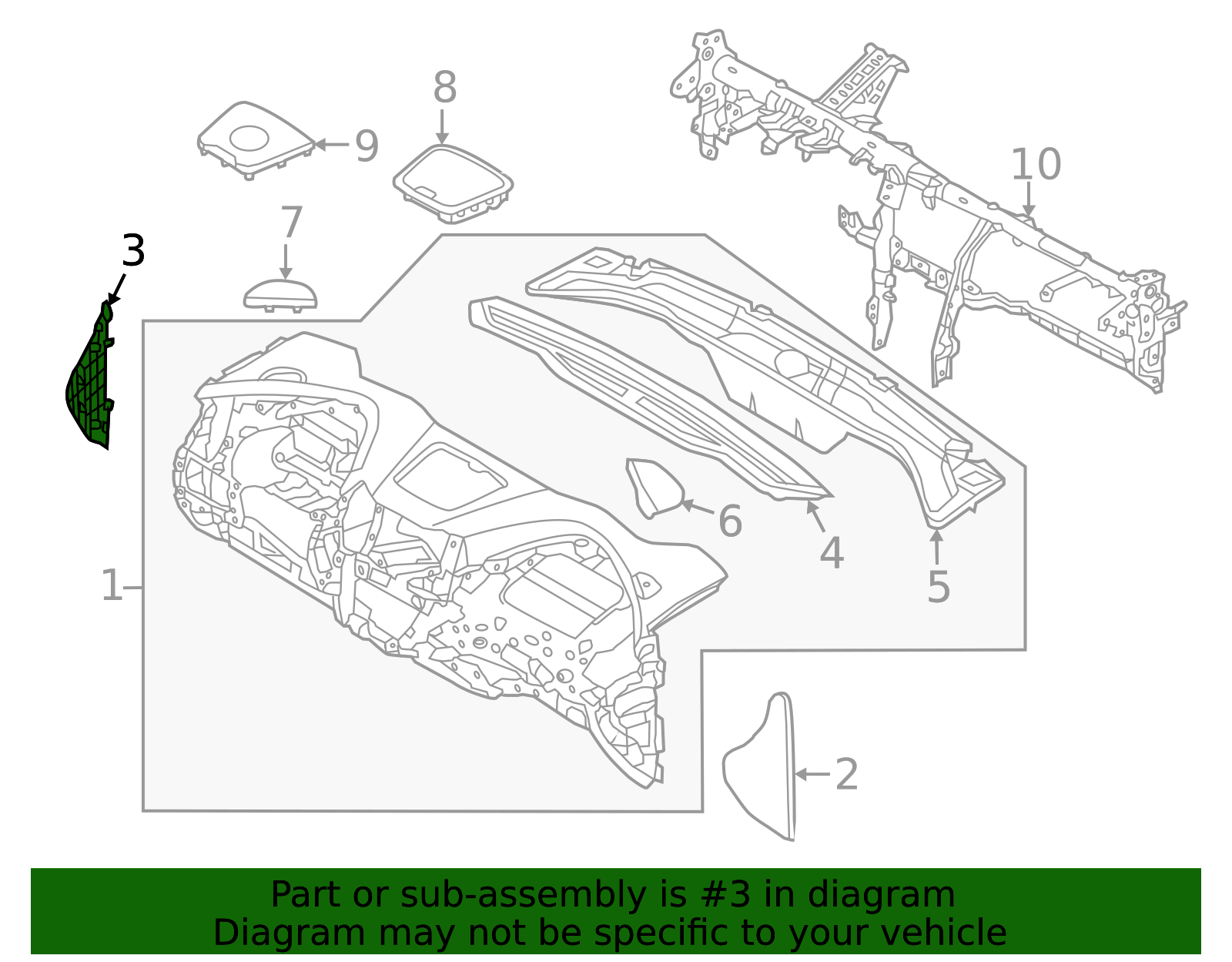 2013-2019 Hyundai Side Cover 84765-B8000-RYN | MotorMotor