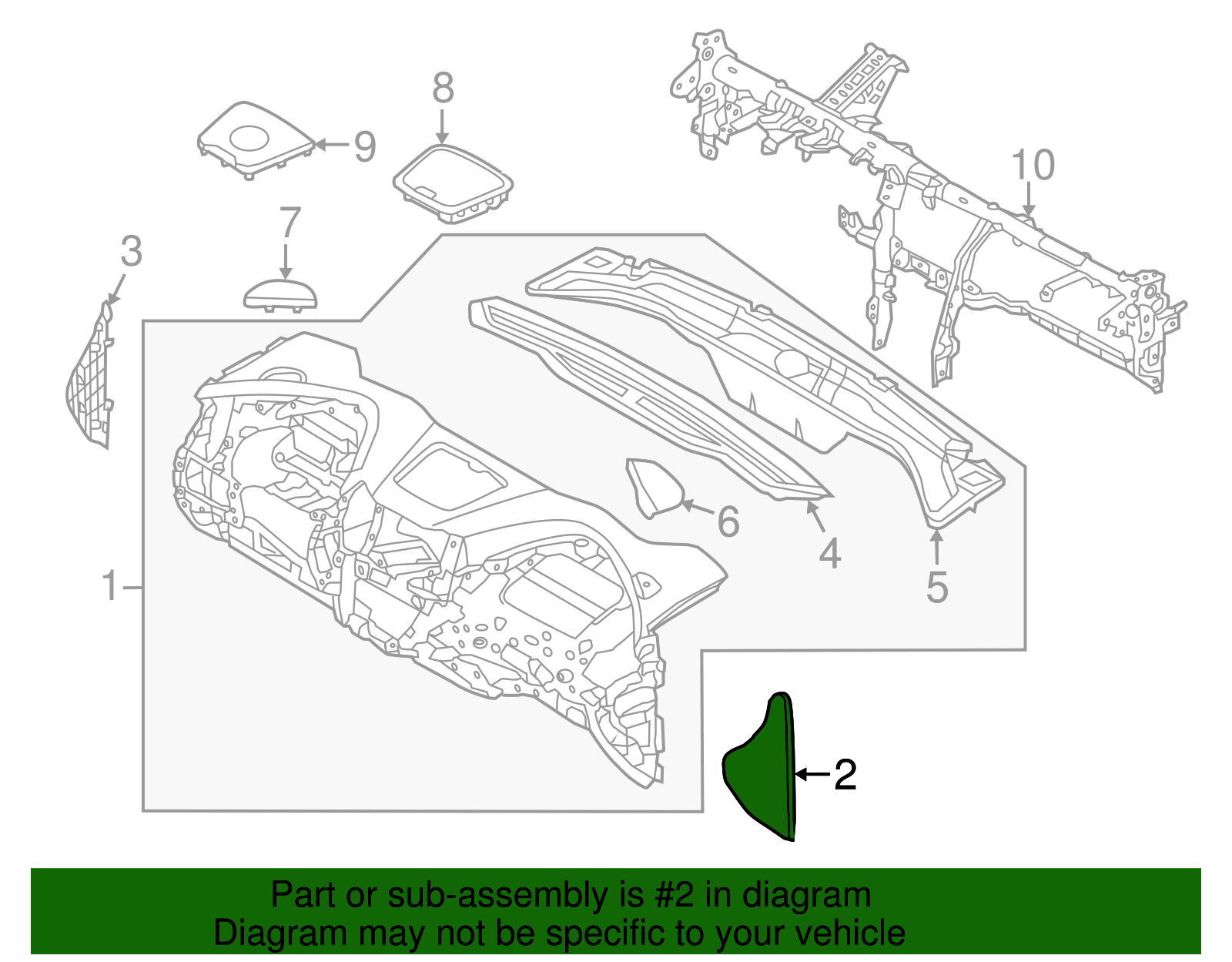 Hyundai - 84767-2W000-RYN - Side Cover - 2013-2019 Hyundai | OEM ...