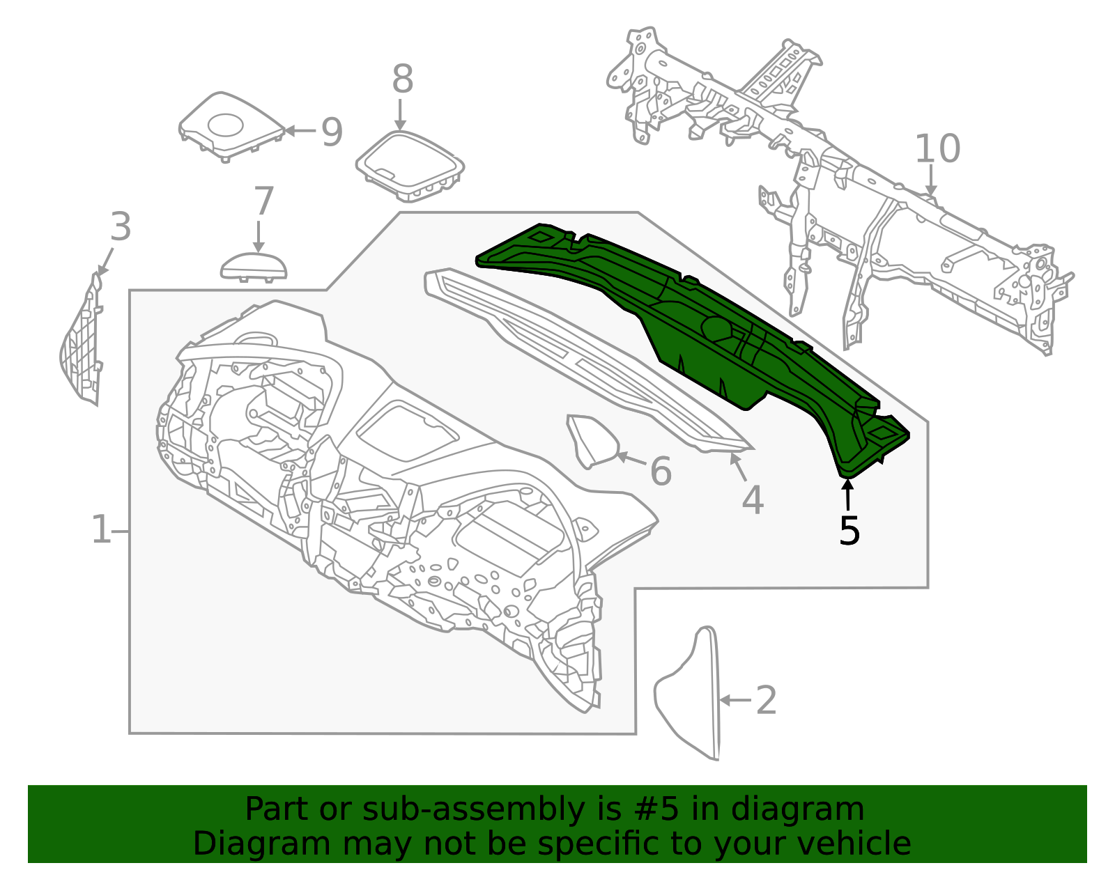 2013-2019 Hyundai Defroster Nozzle 97350-2W000 | QuirkParts