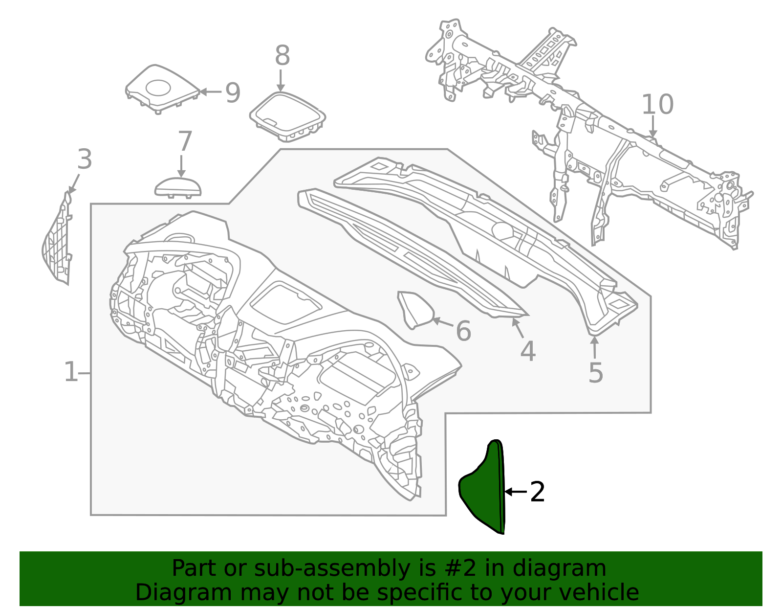 2013-2019 Hyundai Side Cover 84767-2W000-RYN | MotorMotor