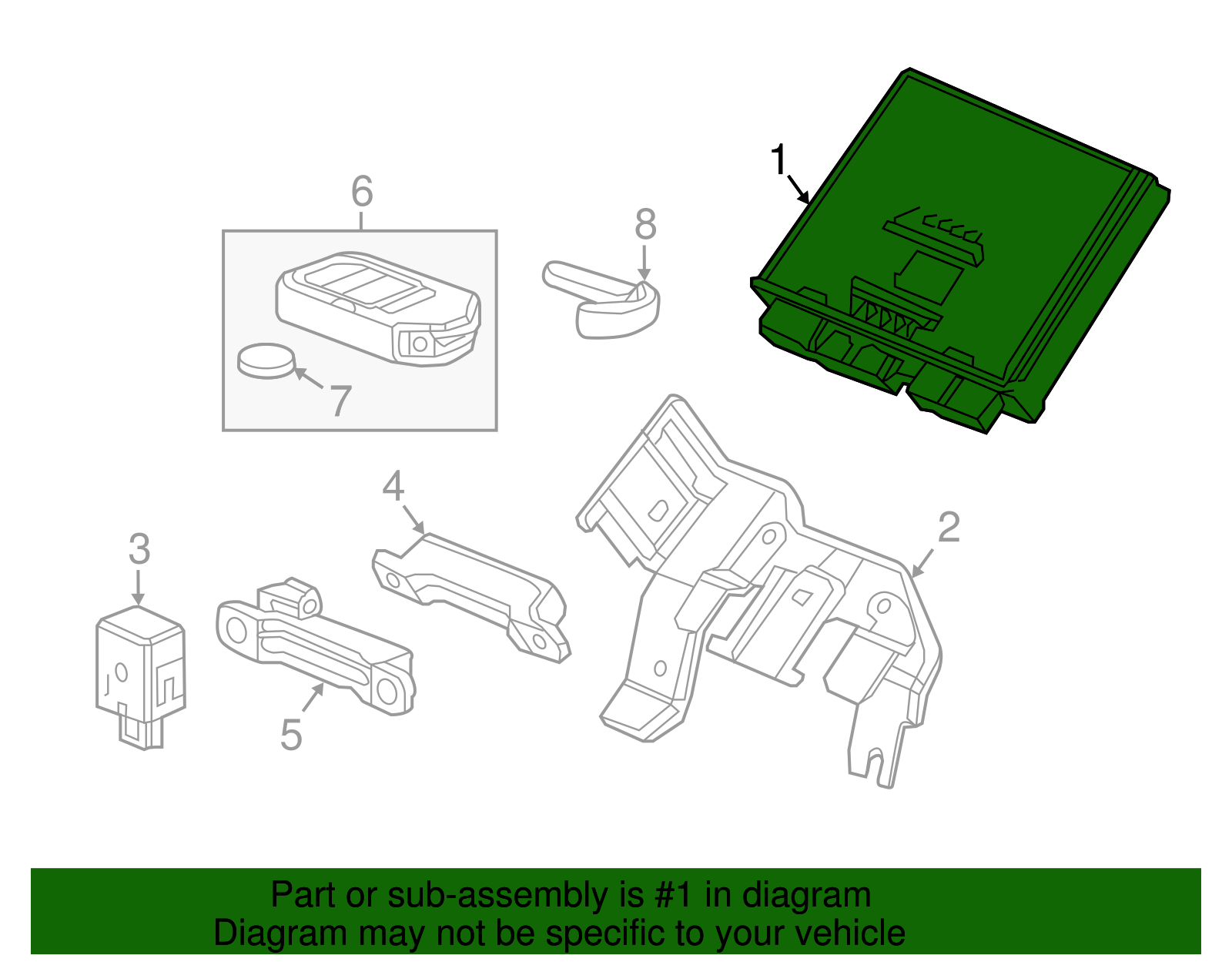 38329-T7D-A01 - 2017-2018 Honda HR-V - Control Unit Smart Power ...