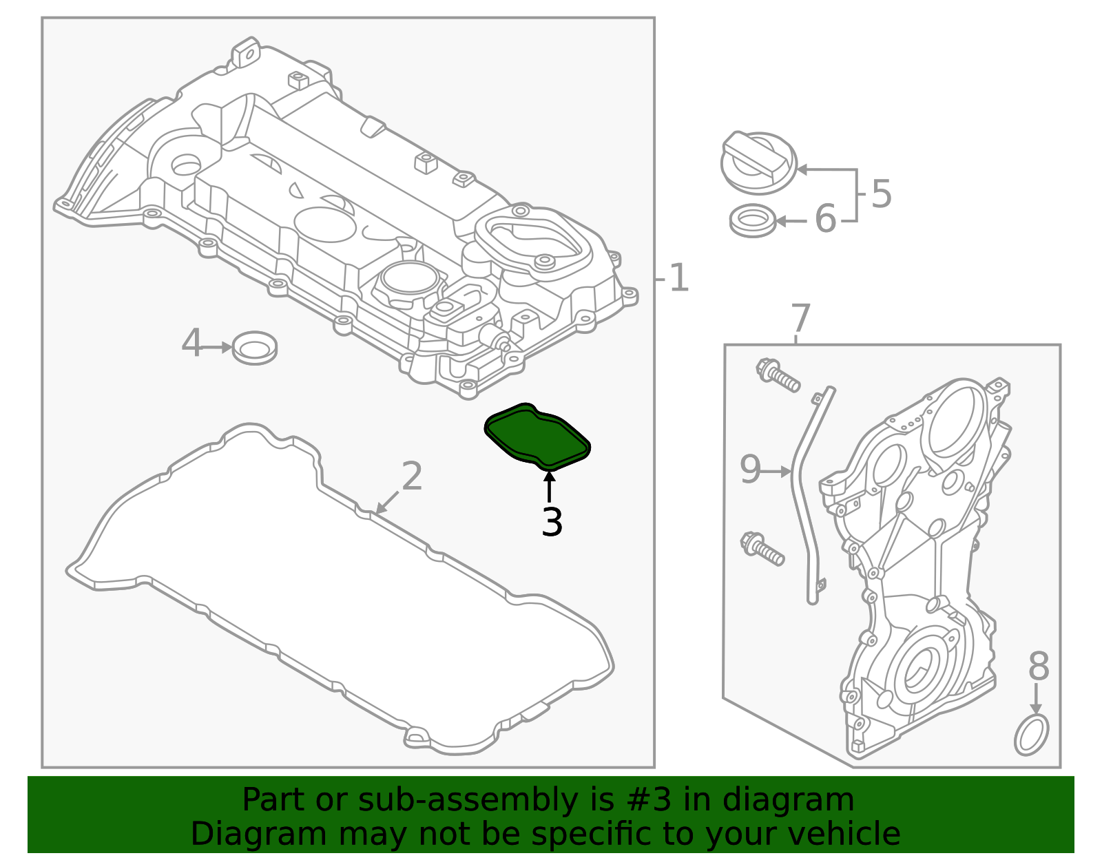 22443-2S000 - Engine Valve Cover Gasket 2021-2026 Kia | Kia.Parts Store