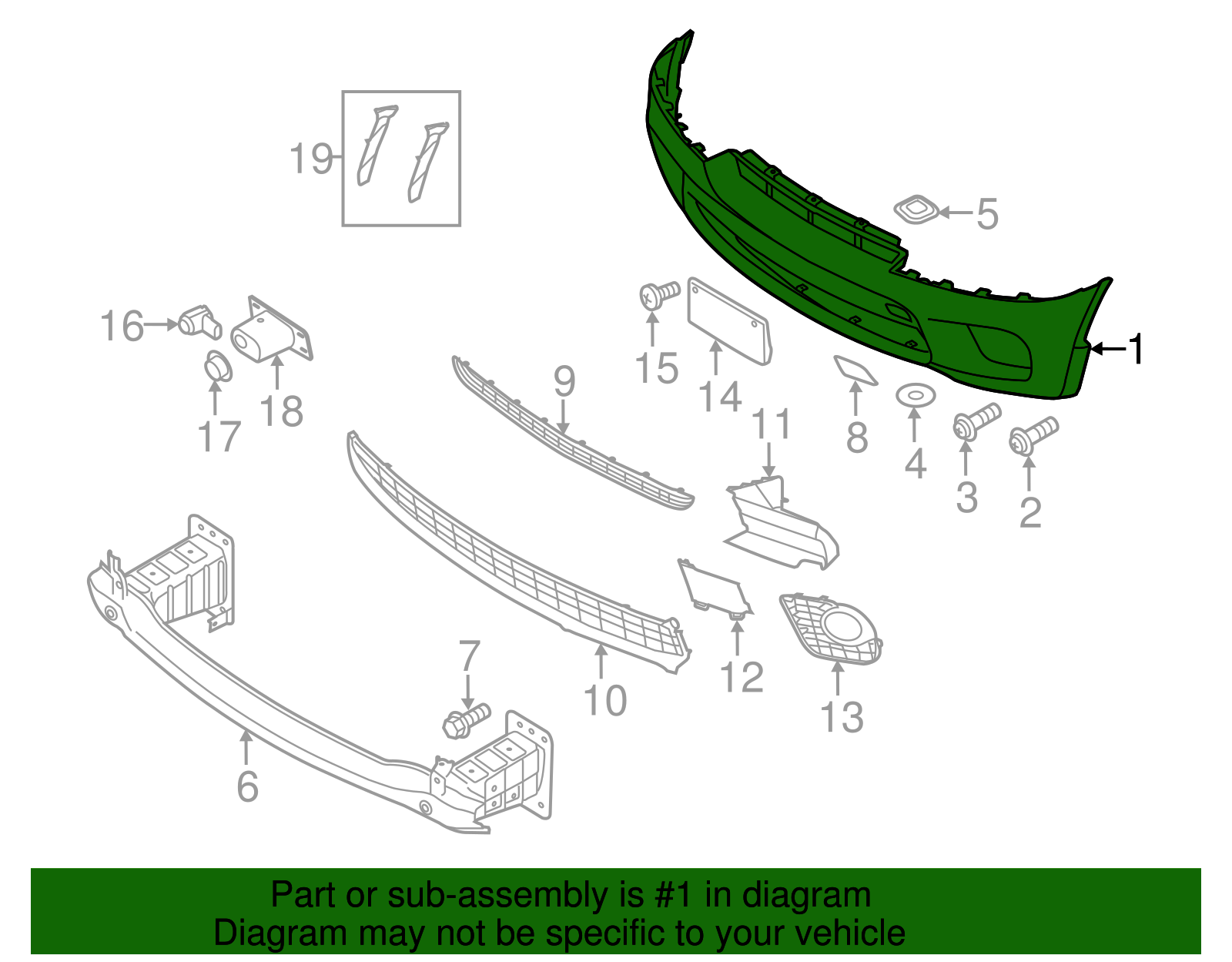 51118049701 - 2011-2013 BMW X5 Bumper Cover (51-11-8-049-701) | BMW of ...