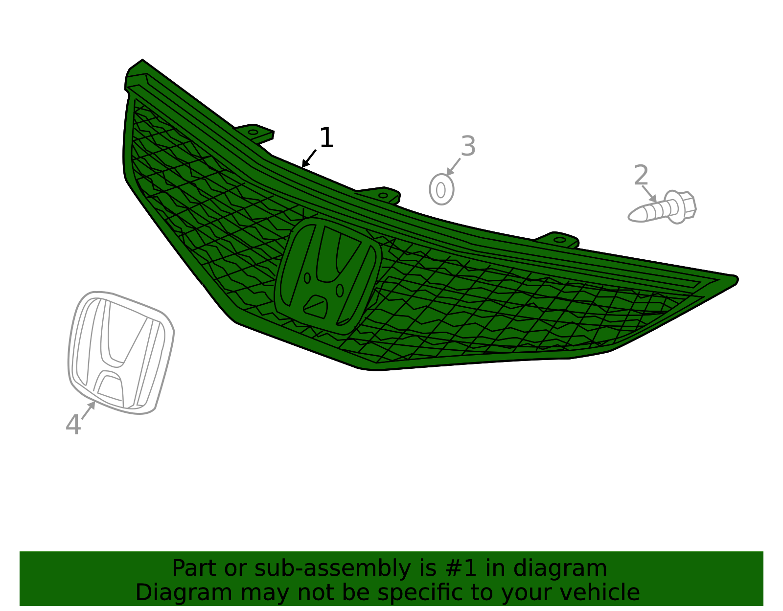 71121-TK6-A01 - 2009-2013 Honda Fit - Base Front Grille | All Discount ...