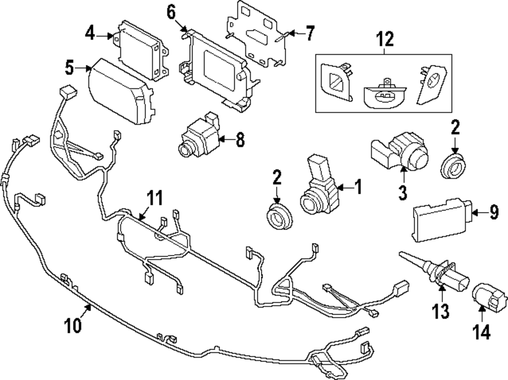 61129855713 - 2021-2024 BMW Wire Harness (61-12-9-855-713) | BMW of South Atlanta Parts