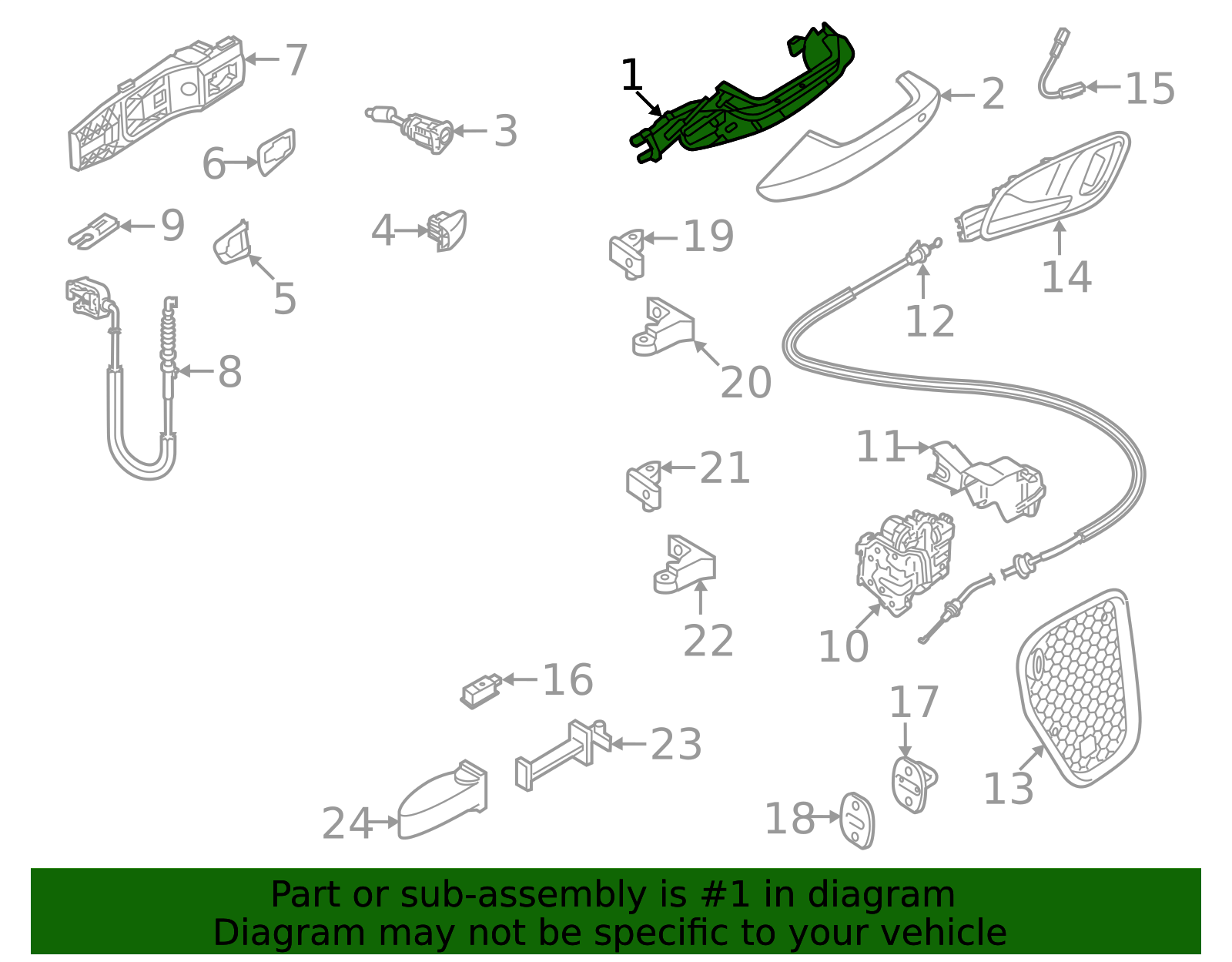 8Y0-959-121 - Handle, Outside 2022-2025 Audi | Audi OEM Parts Guy