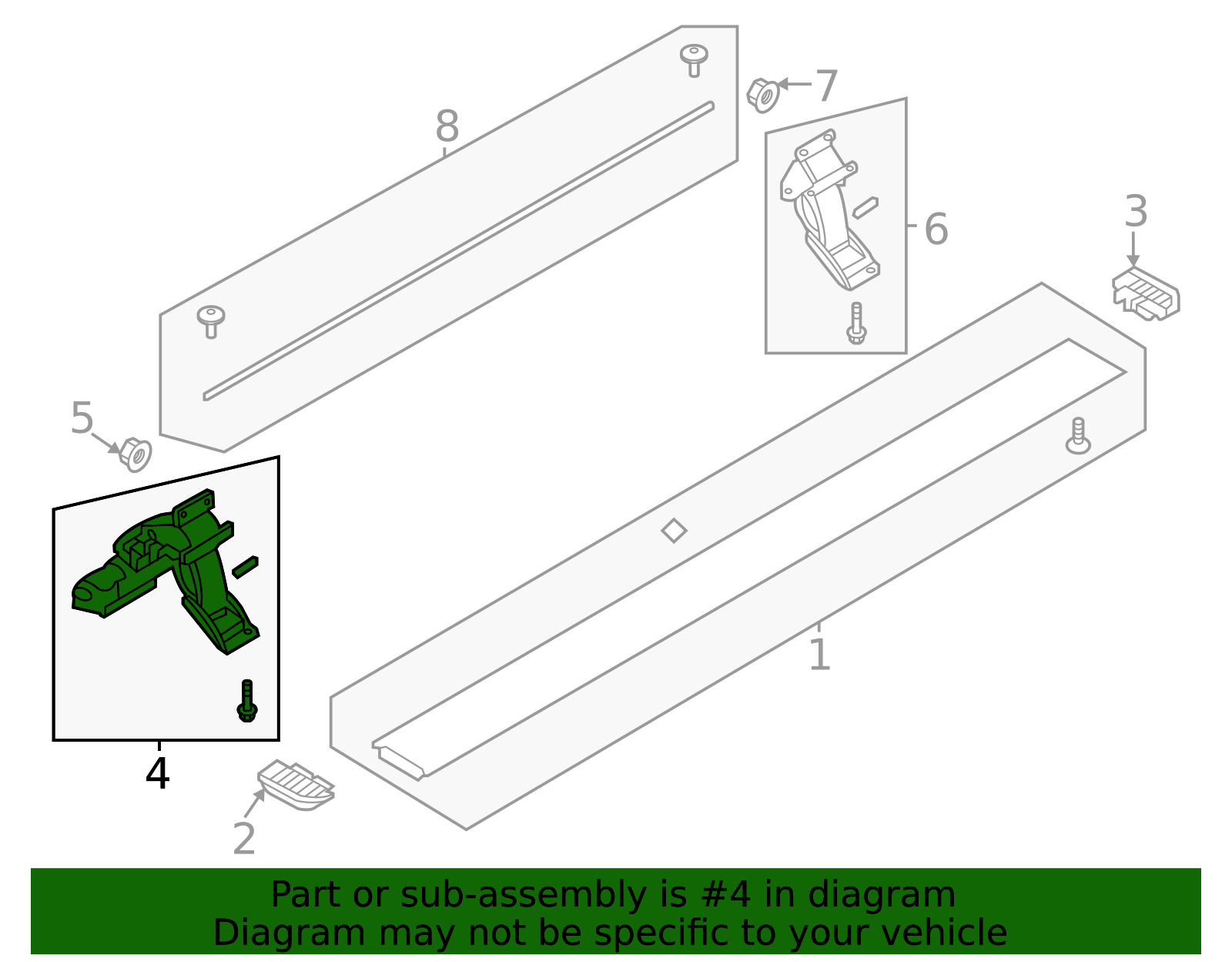 2018-2025 Ford Running Board Mounting Bracket HC3Z-16A507-E | Ford OEM ...