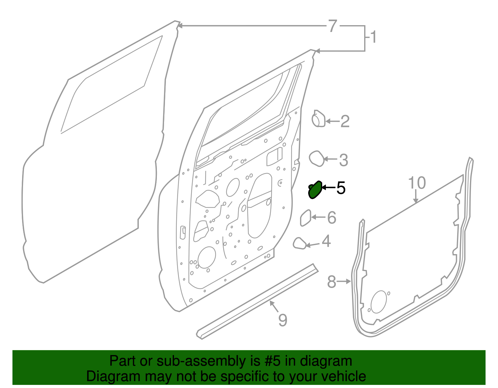 64891-6RR0A - 2012-2025 Nissan - Door Shell Hole Cover | Anicra Nissan ...