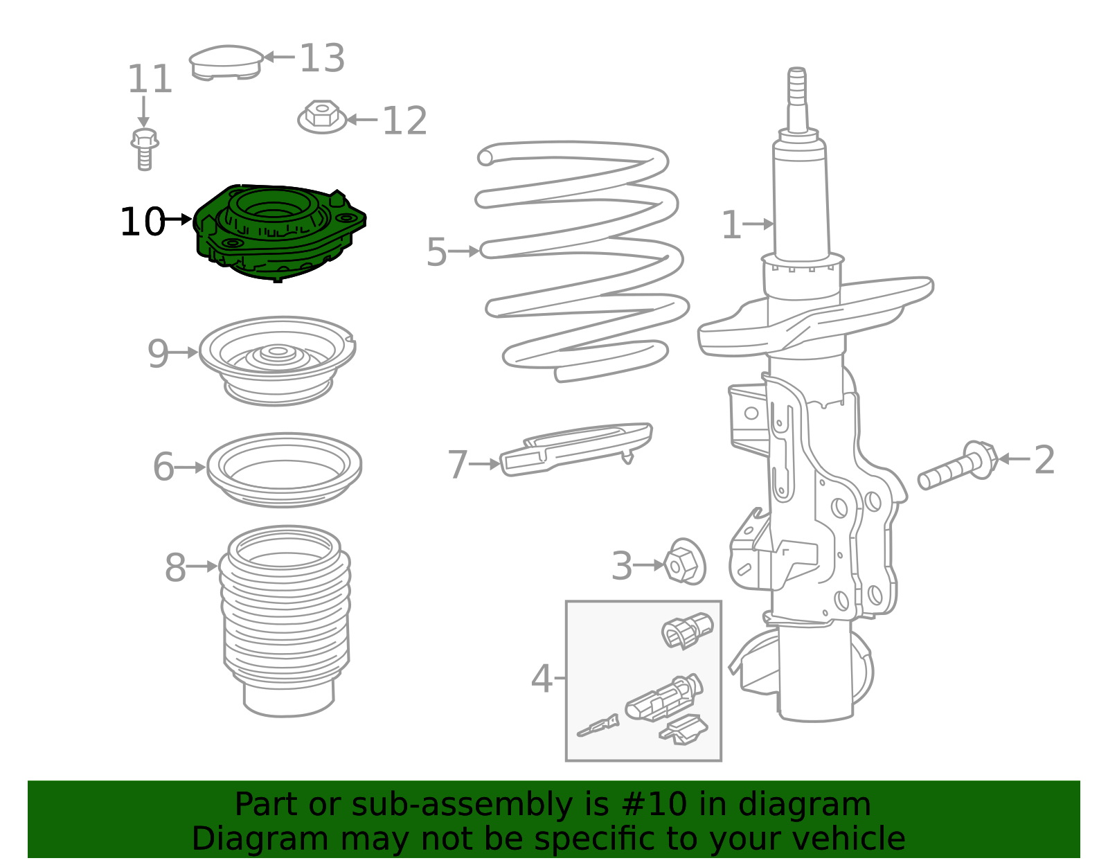 2016-2024 Chevrolet Camaro Front Suspension Strut Mount 84103428 ...