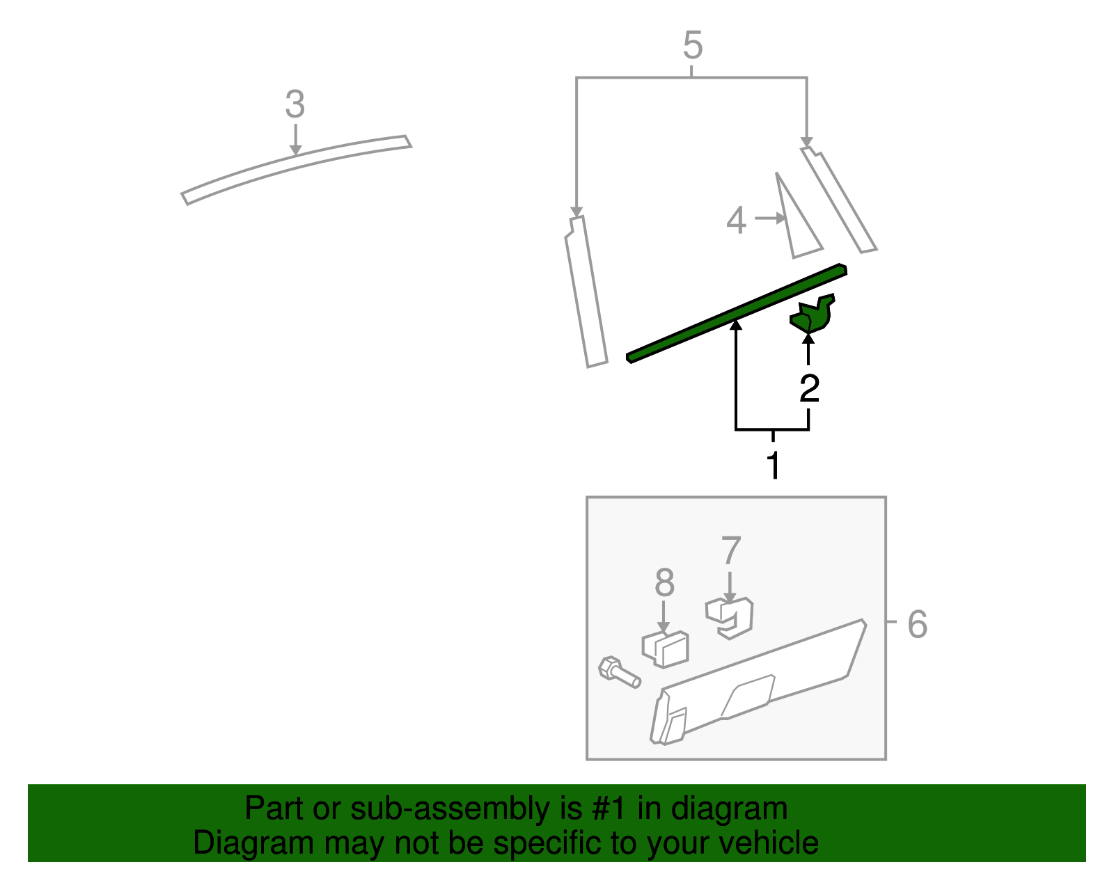 2007-2011 Honda CR-V Belt Molding 72950-SWA-A02 | OEM Parts Online