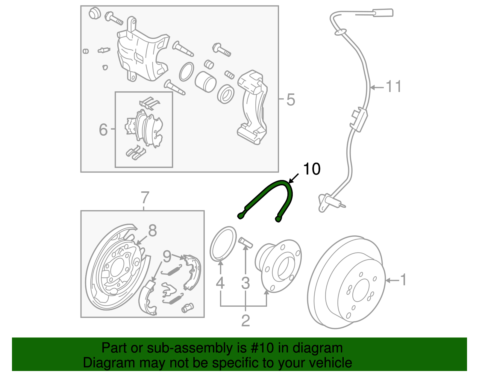 2005-2010 Kia Sportage Tube Hose To Rear Brak 58737-2E350-DS ...