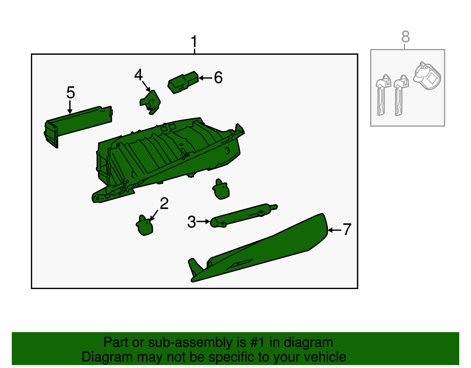Genuine Toyota Glove Box Assembly part# 55303-06410-C0 for 2018-2021 ...