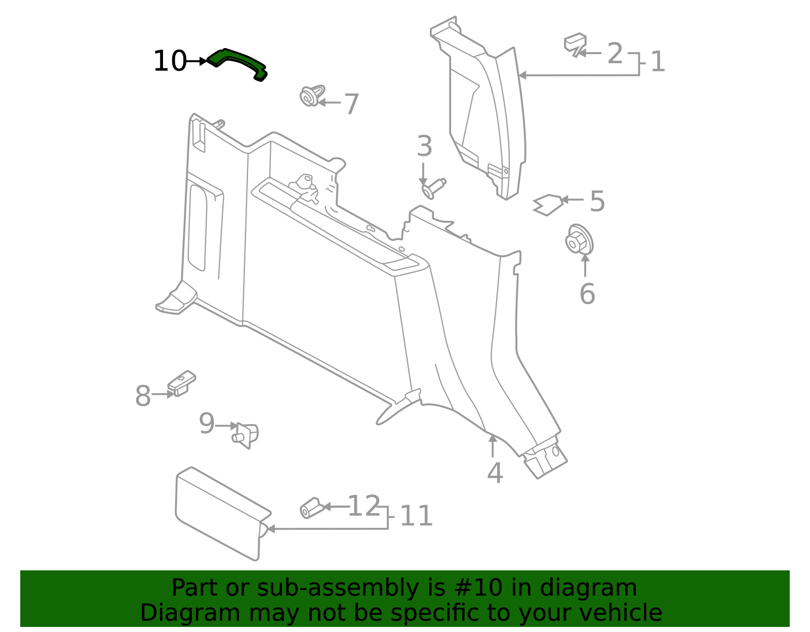 M2DZ-7842411-AA - Upper Molding 2021-2025 Ford Bronco | Big 3 Auto Parts