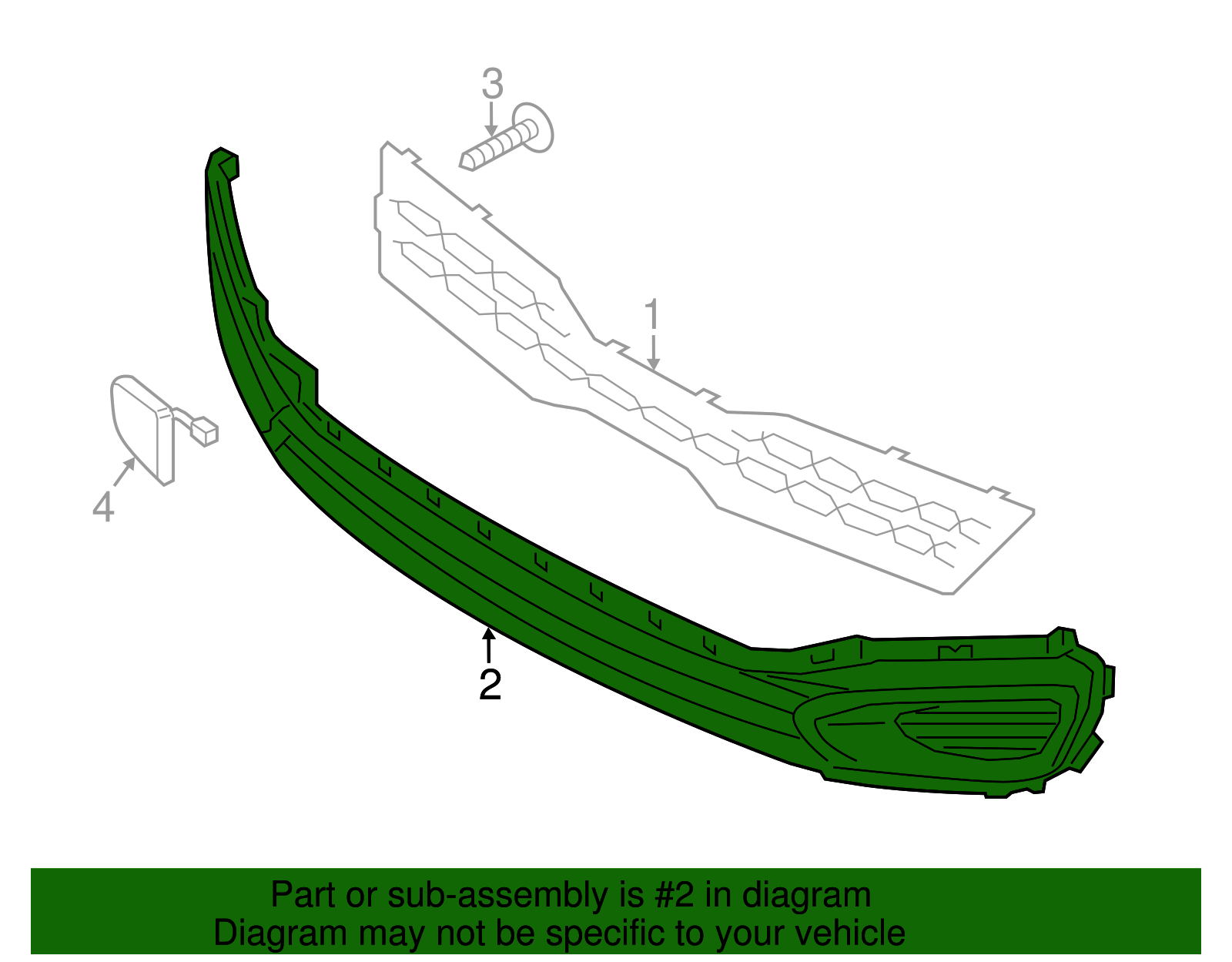 2012-2013 Kia Rio Lower Grille 86561-1W000 | OEM Parts Online