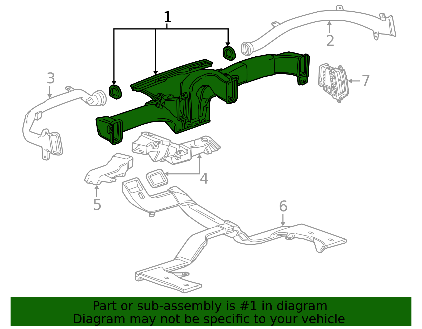 2014-2019 GM Air Distributor Front Duct 84239474 | Shop Matick Buick GMC