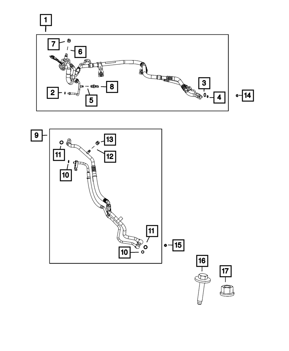 2025 Ram 1500 A/C Suction And Liquid Line 68568926AC | Mopar eStore