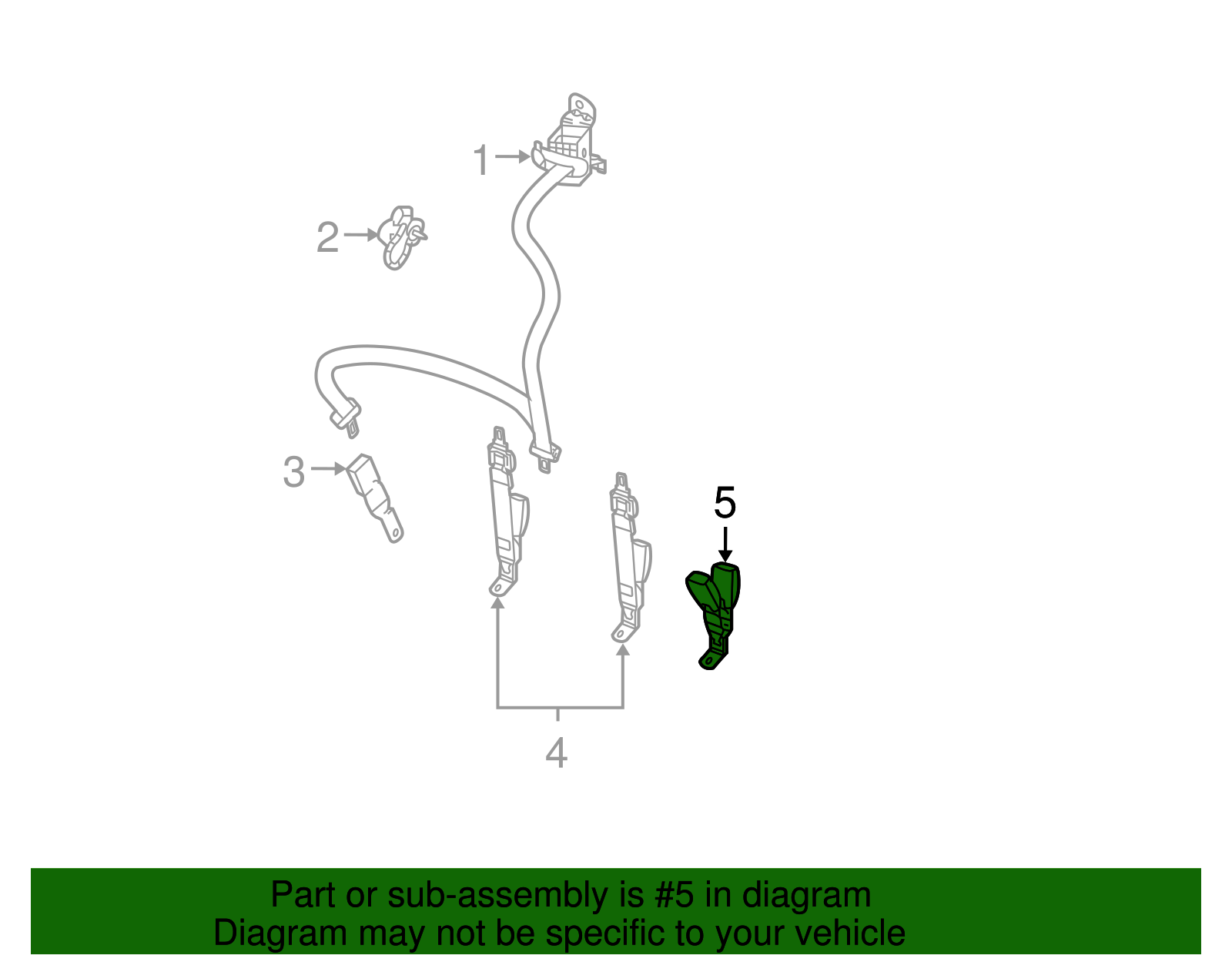 2011-2014 GM Inner Buckle 19300354 | Capital Chevy Parts