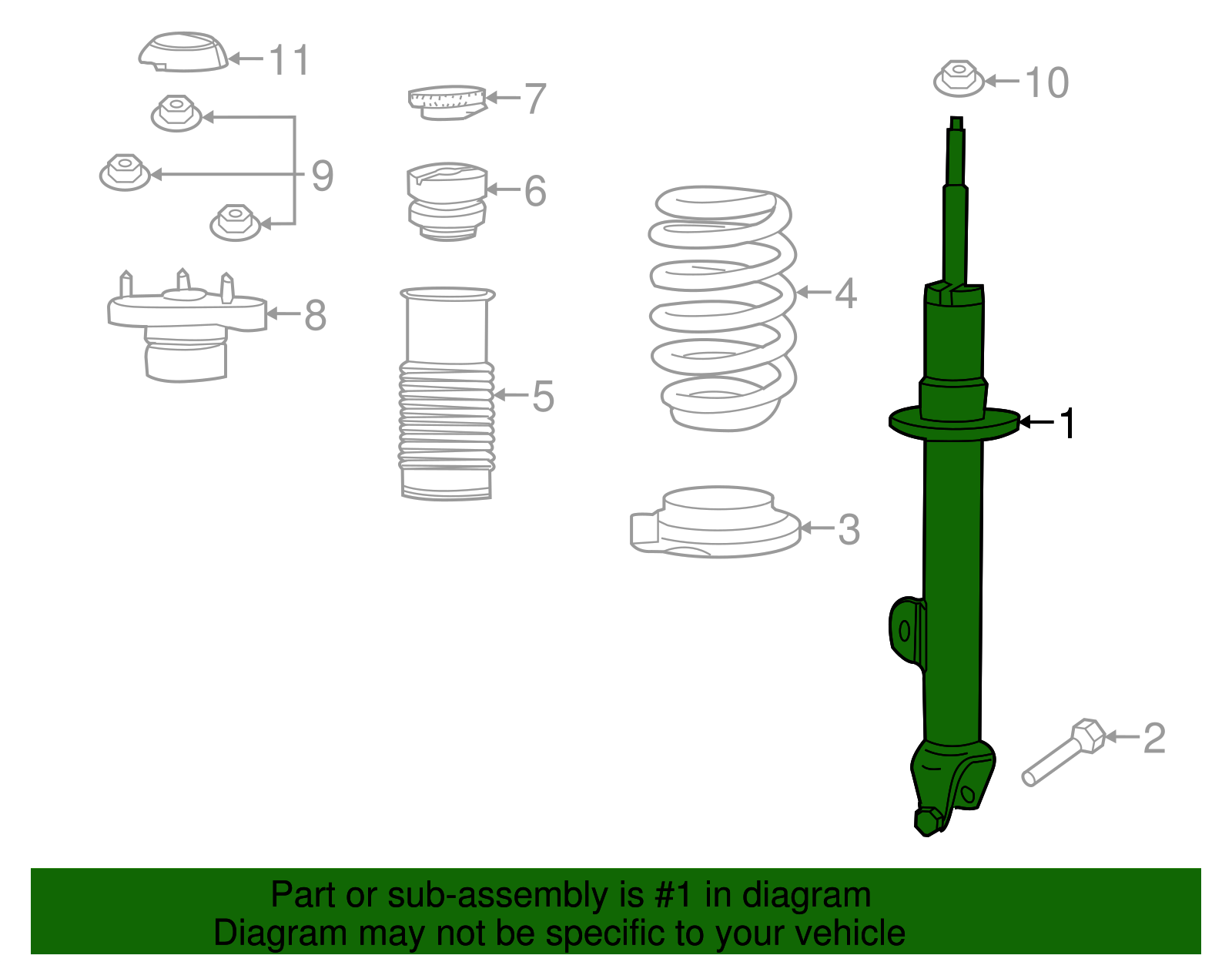2011-2023 Mopar Shock Absorber 68544304AA | Mopar Parts Canada