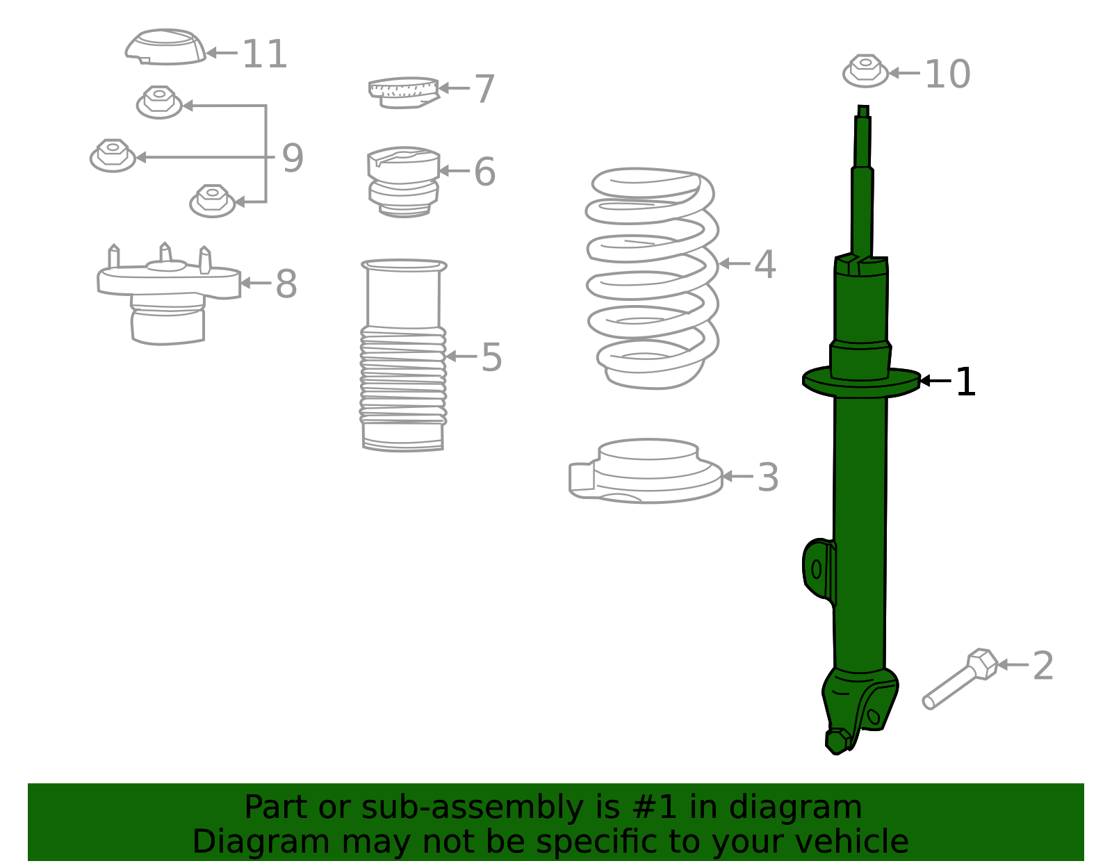 2011-2023 Mopar Shock Absorber 68544308AA | Mopar Parts Canada