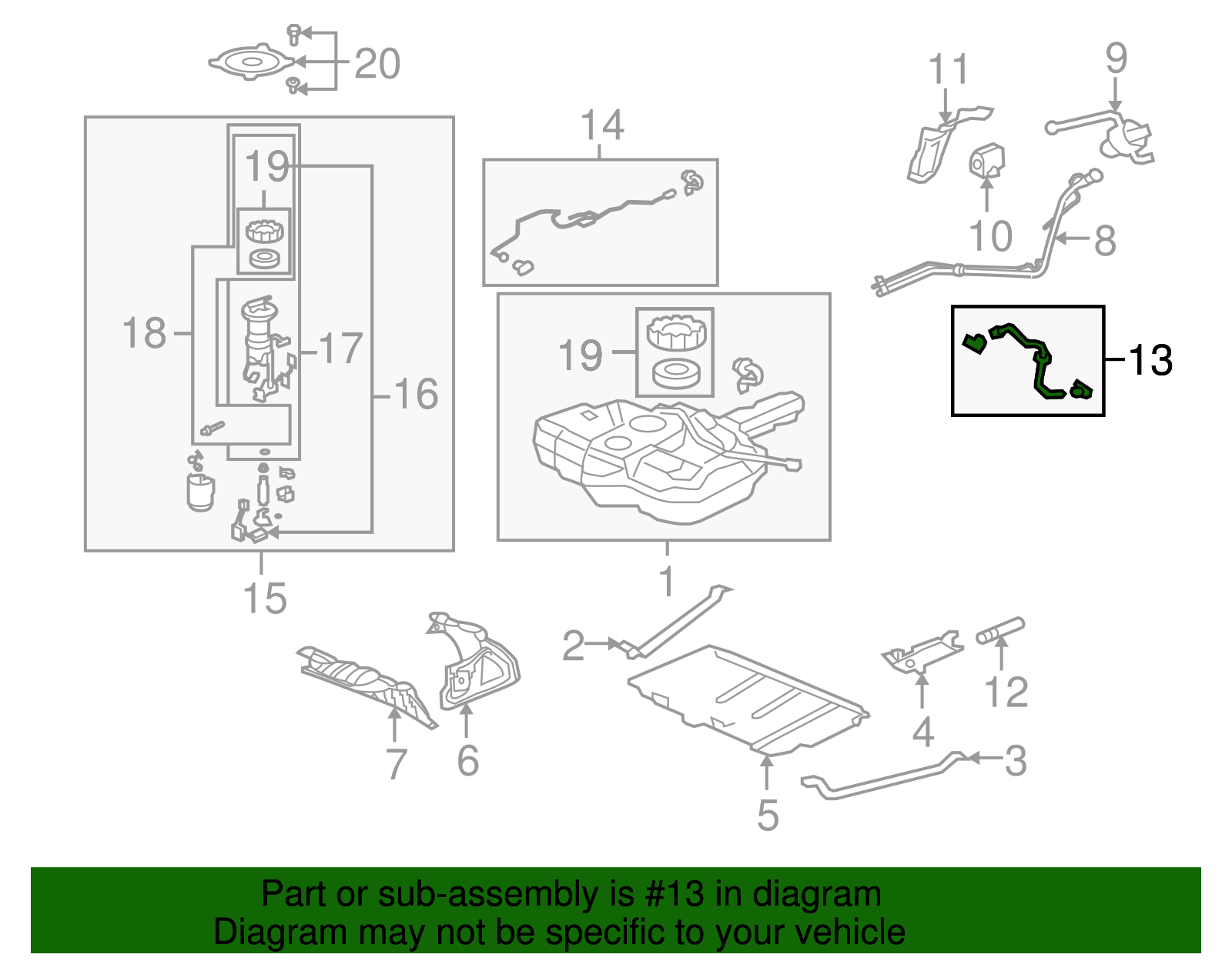 17722-TK6-A01 - 2009-2013 Honda Fit - Tube Fuel Vent | Honda Parts Cheap