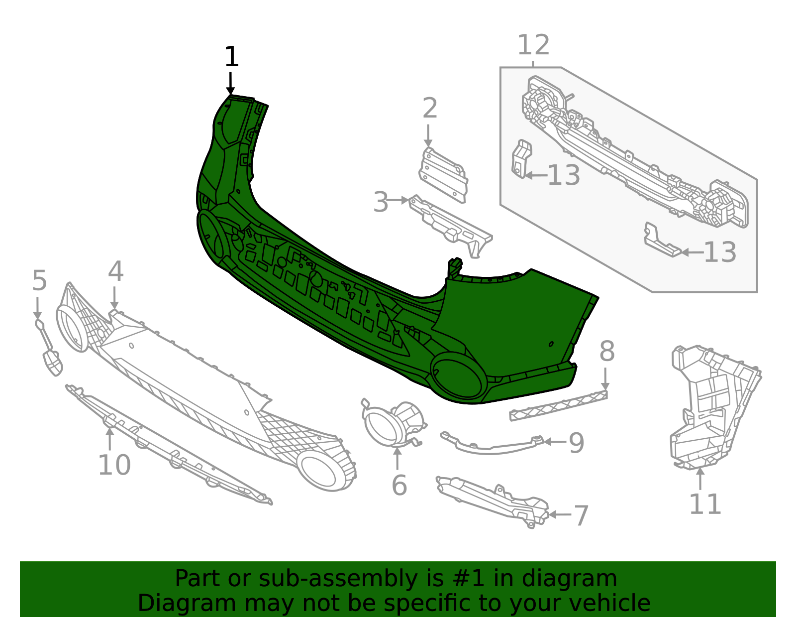Genuine OEM Bumper Cover Part# 86610-AR580-AS Fits 2022-2025 Genesis ...