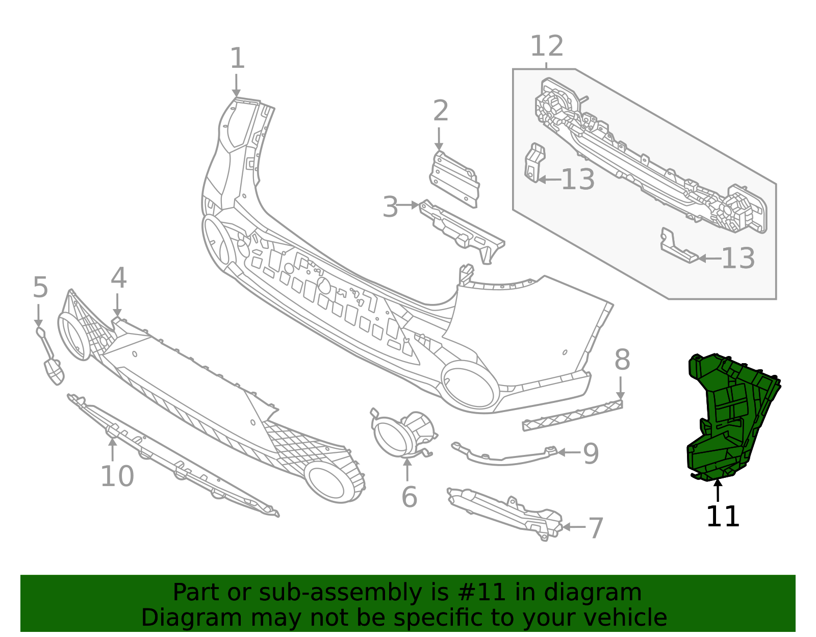 Hyundai Bumper Cover Bracket - Precision Fit Support - Part #86652 ...
