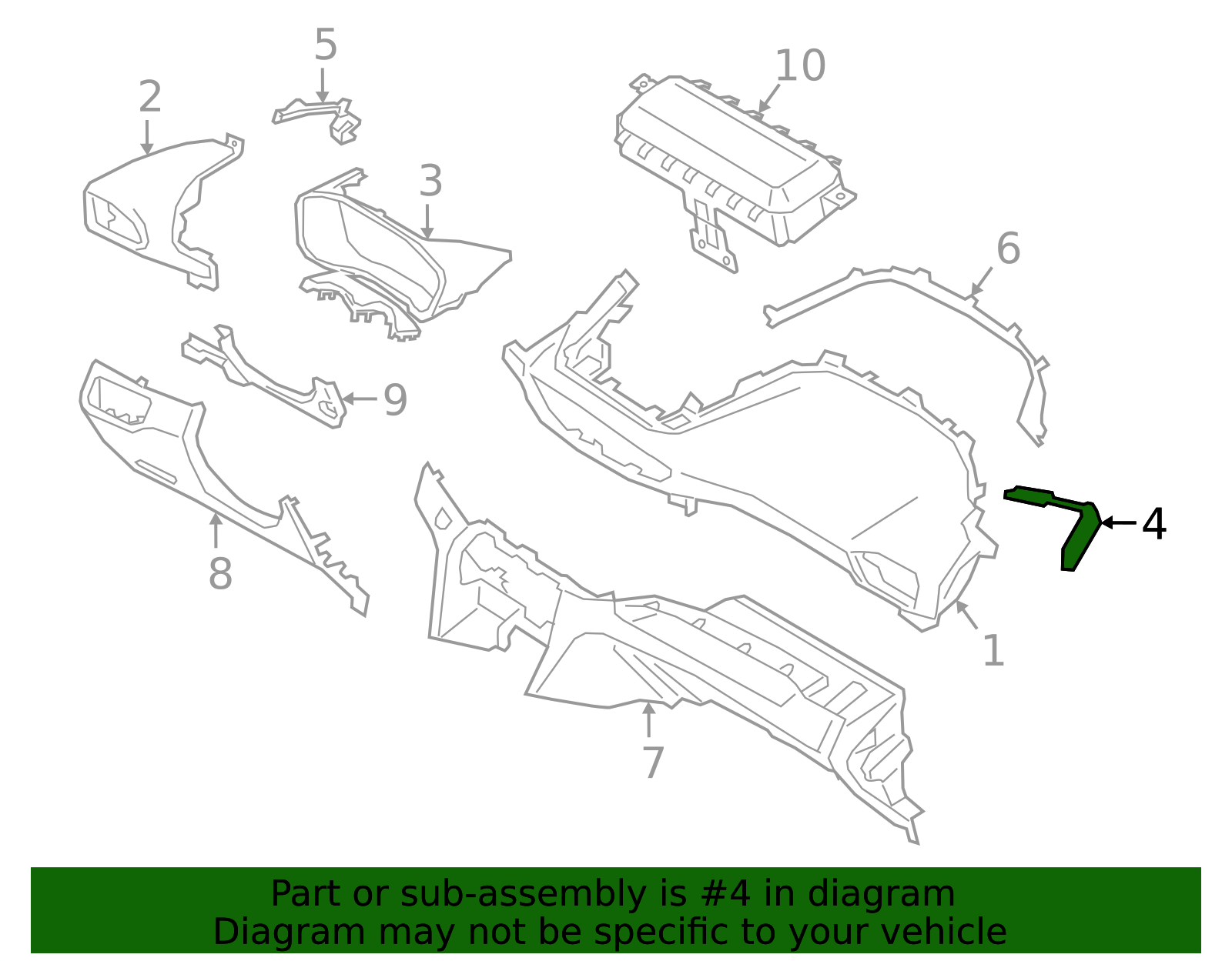 2021-2023 Hyundai Santa Fe Outer Molding 84792-S1000-XHH | Hyundai OEM ...