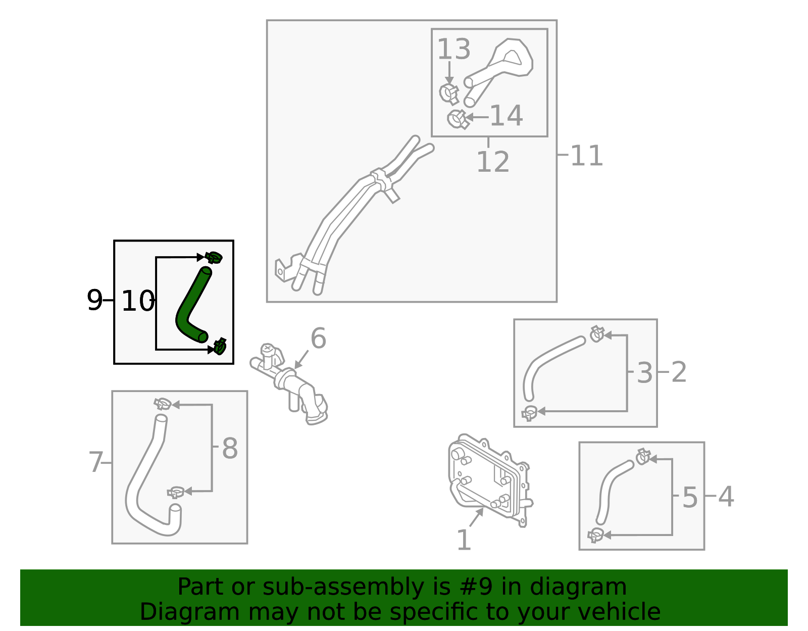 Hyundai - 25414-D3501 - Upper Hose - 2016-2021 Hyundai Tucson | OEM ...