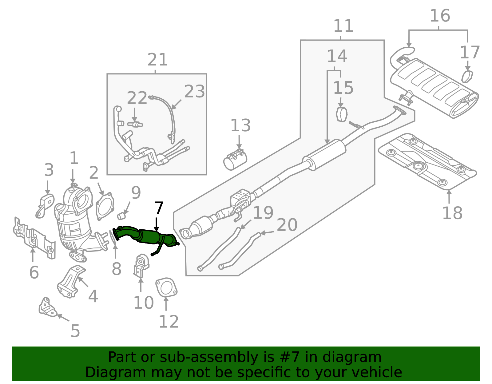 2025 Hyundai Tucson Front Muffler 28610-P0540 | MotorMotor