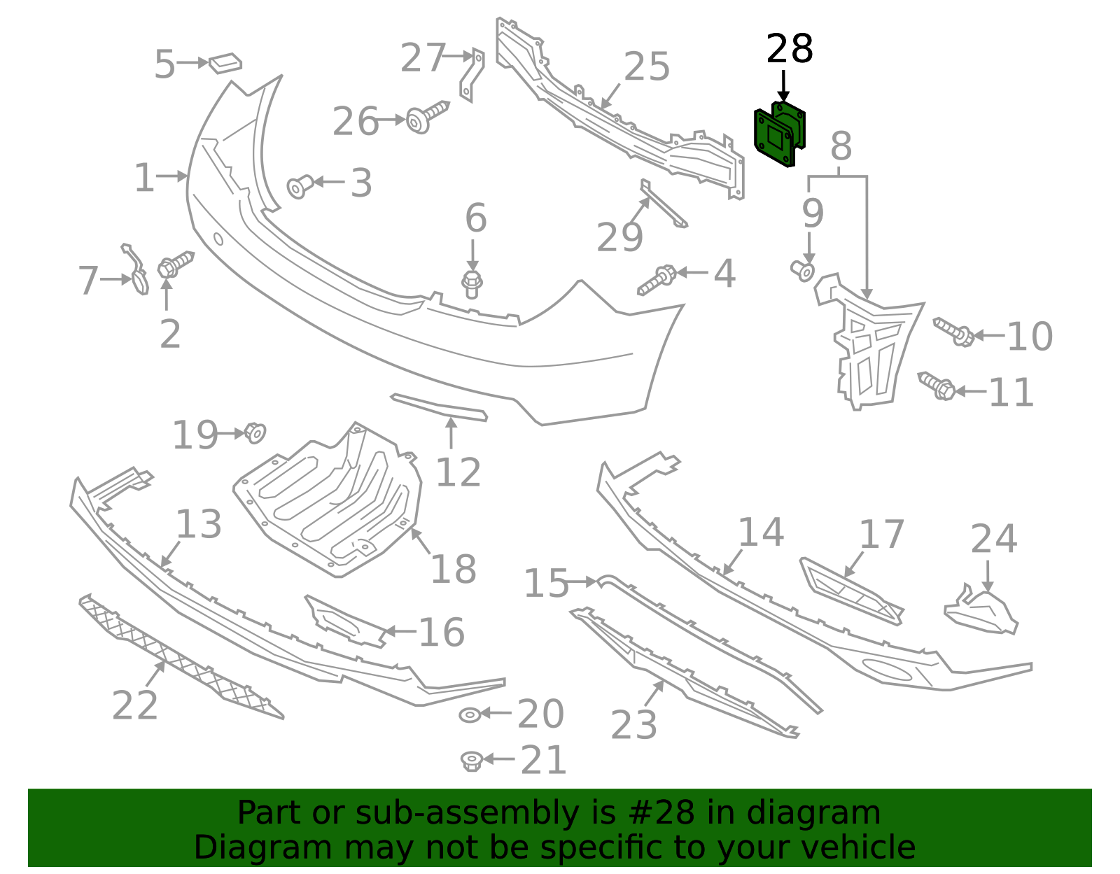 Hyundai - 86642-G9000 - Impact Bar Inner Support - 2019-2025 Genesis ...