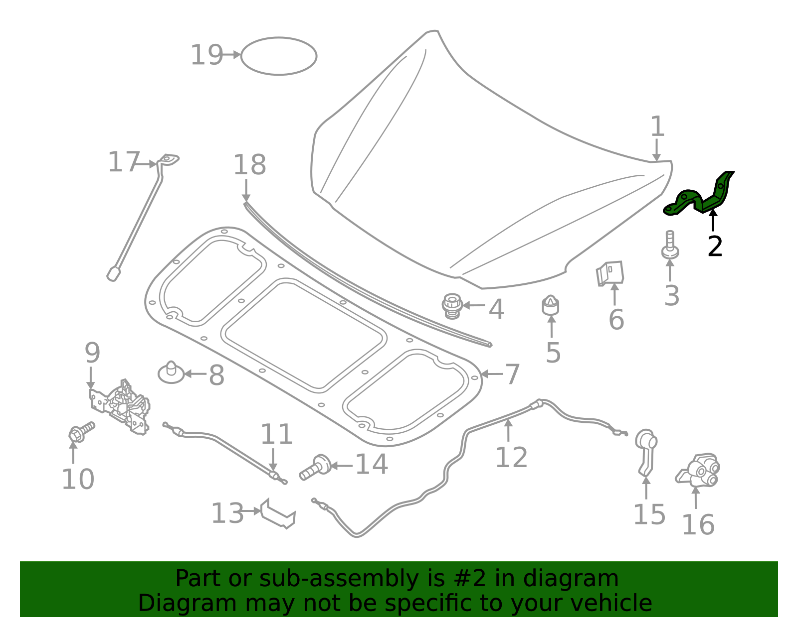 2022-2024 Hyundai Ioniq 5 Hinge 66920-GI000 | MotorMotor