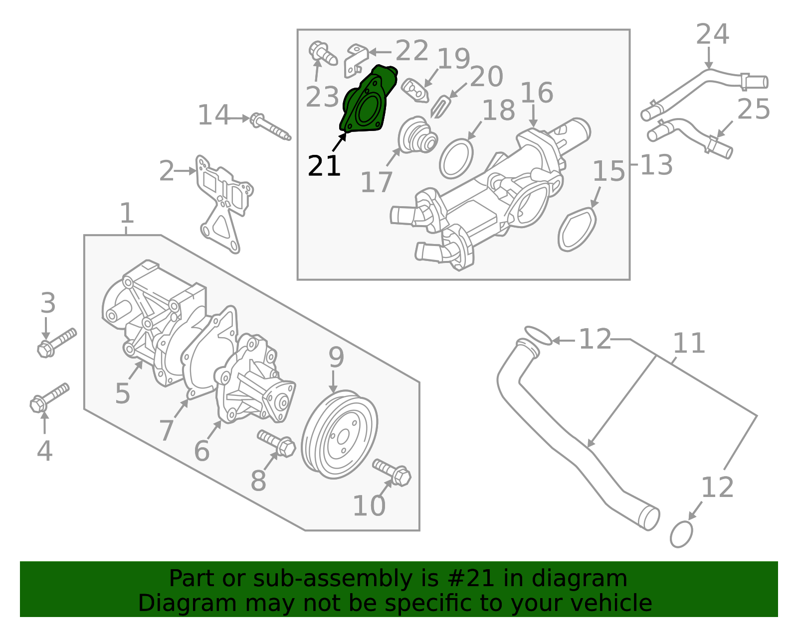 2016-2020 Kia Water Inlet 25630-2GTA0 | TascaParts.com