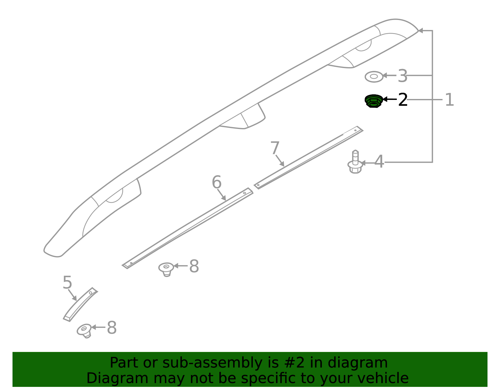 2003-2025 Subaru Roof Rail U-Nut 902370025 | Subaru Parts For You
