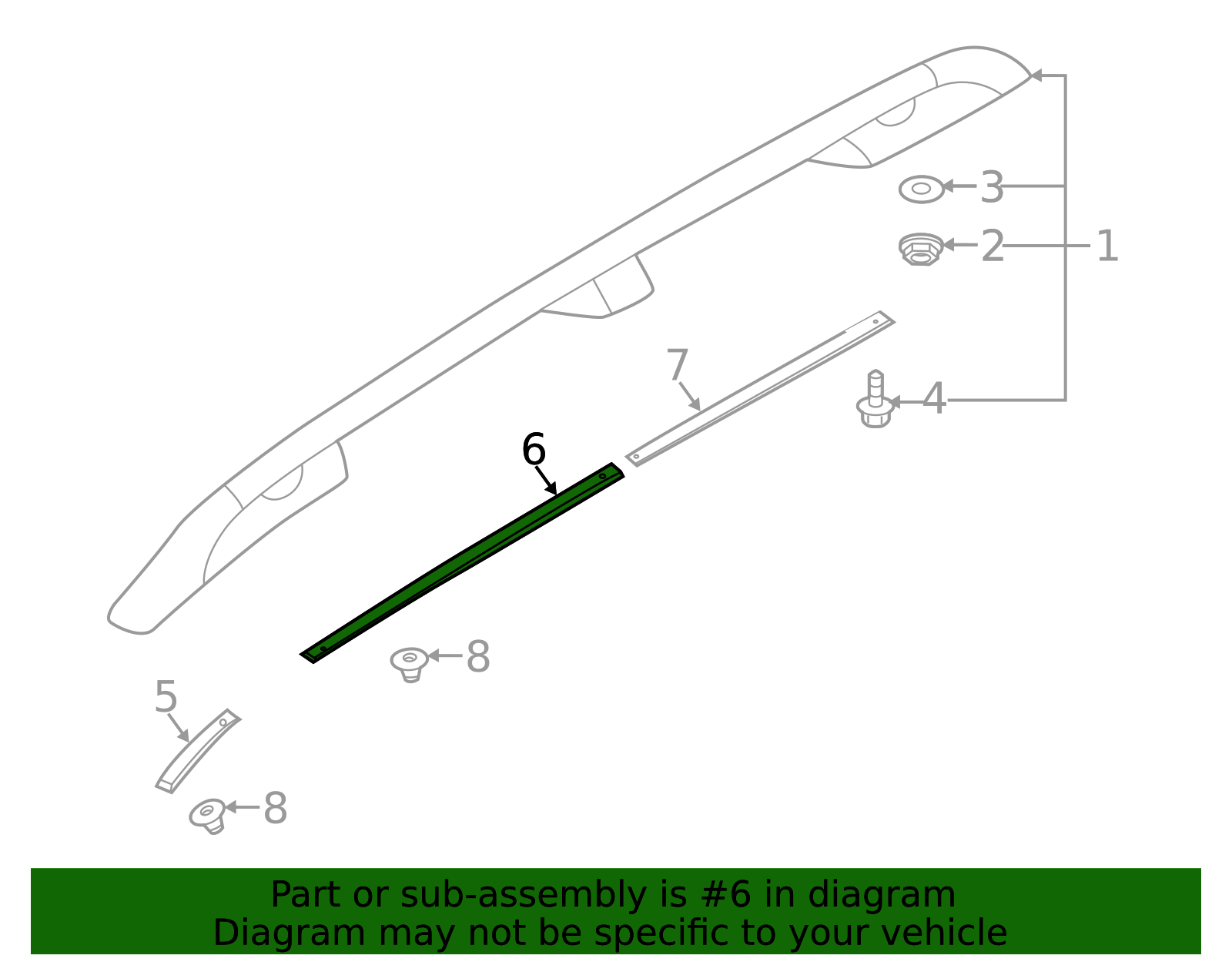 2019-2025 Subaru Ascent Roof Molding 91046XC02A | Subaru Parts Guys