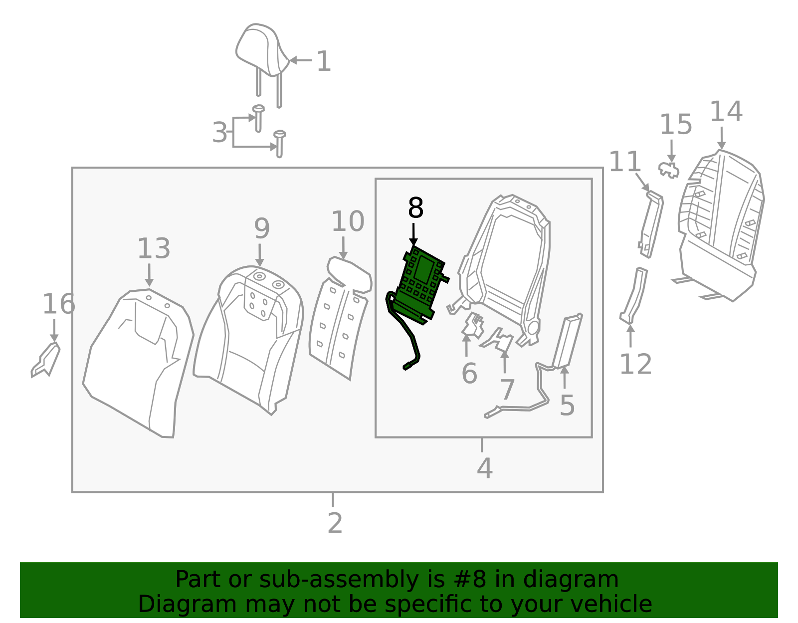 88380-S9000 - Lumbar Support 2020-2025 Kia Telluride | Kia.Parts Store