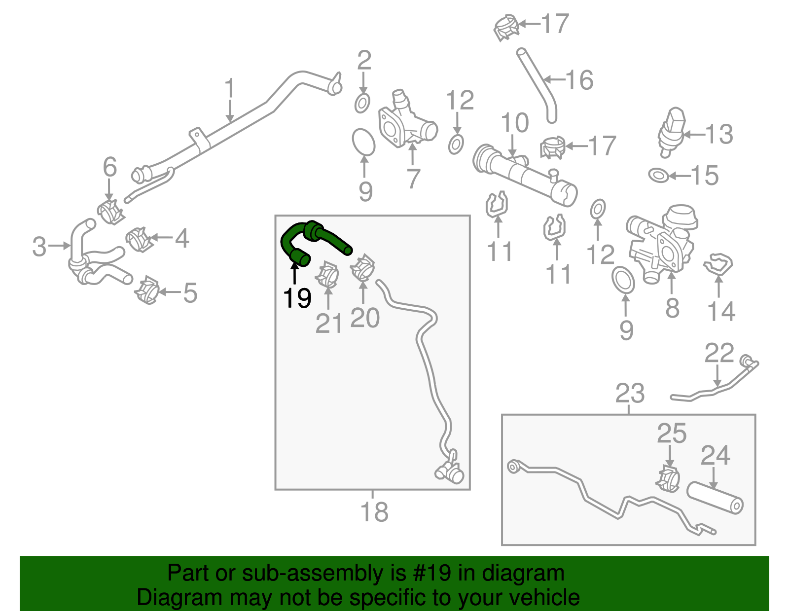 2011-2012 Audi A8 Quattro Vent Hose 4H0-121-107-H | Genuine Audi Parts
