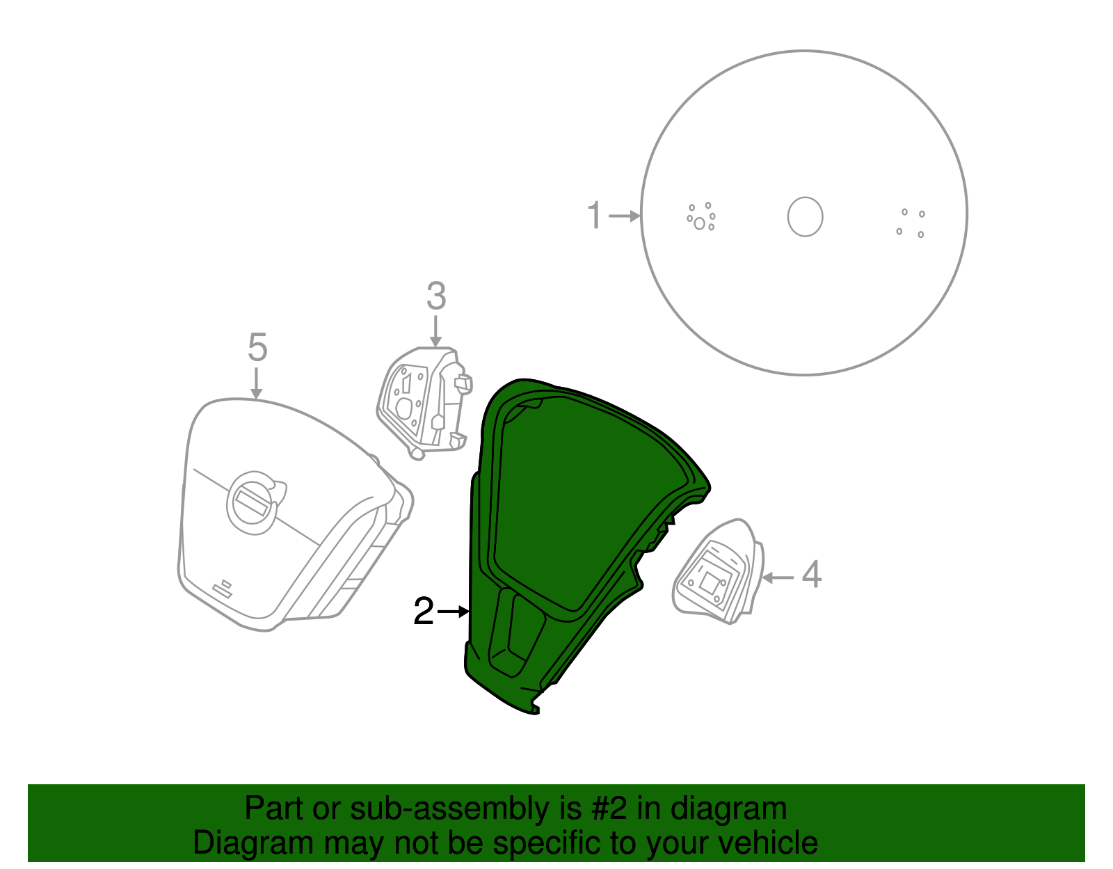 2011-2018 Volvo Steering Wheel Bezel 31390459 | TascaParts.com