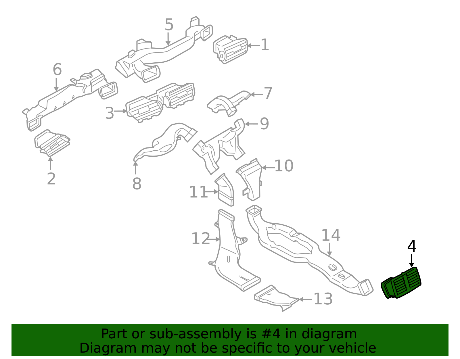 64229292742 - 2016-2023 BMW Air Vent Grille (64-22-9-292-742) | BMW of ...